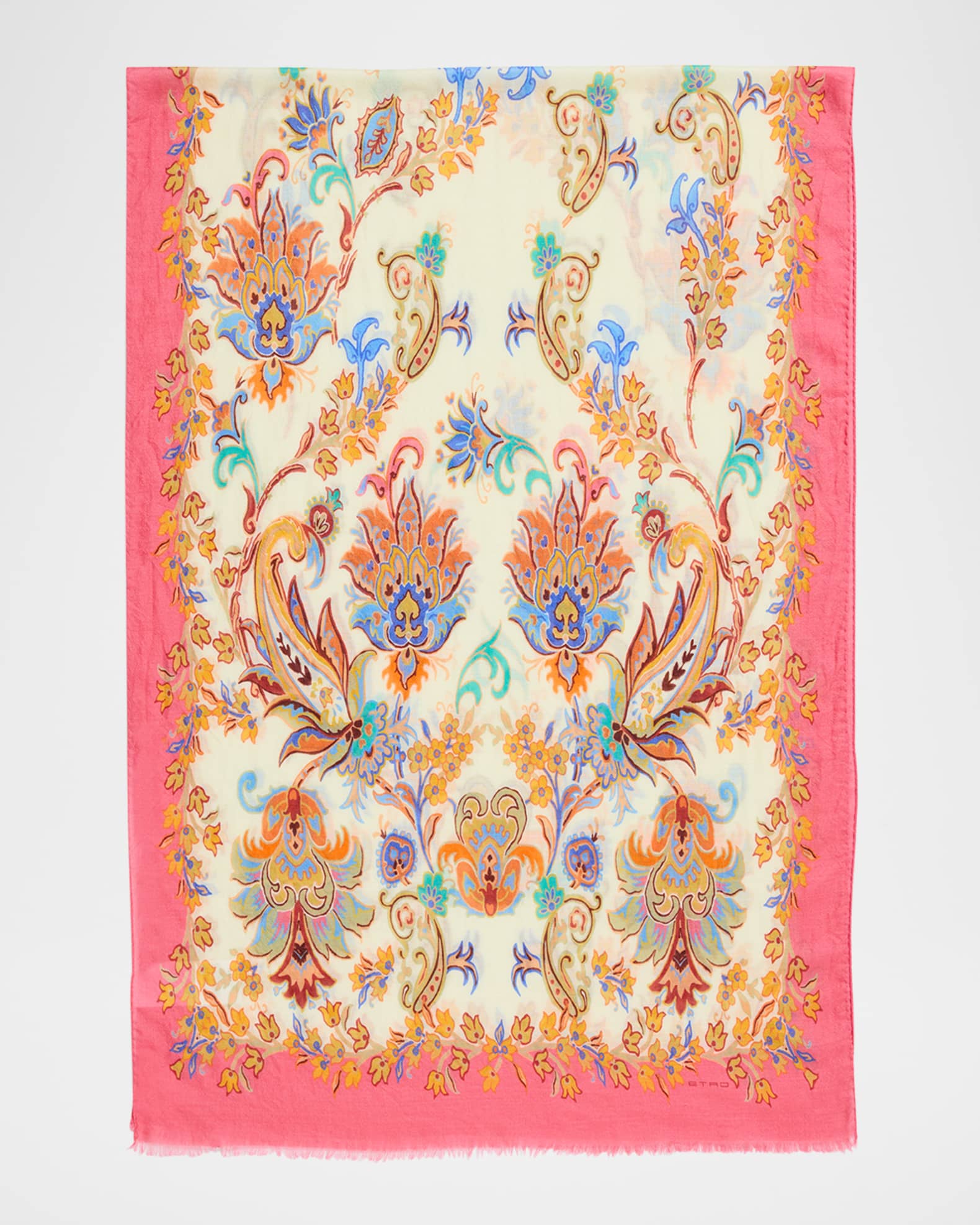 Etro Paisley Cashmere-Silk Scarf | Neiman Marcus