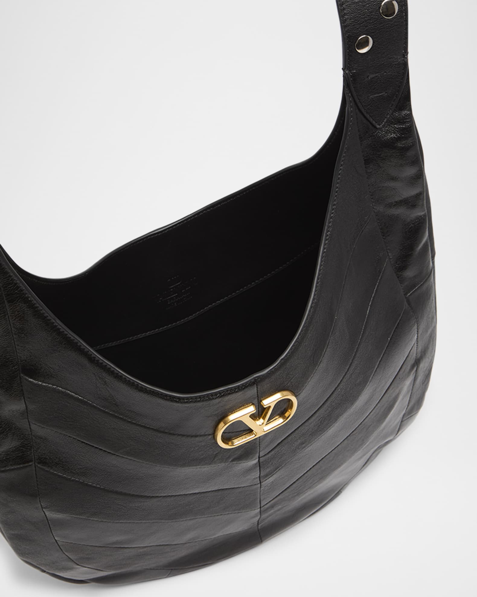 Valentino Garavani Hoboho Studded Patchwork Leather Hobo Bag | Neiman ...