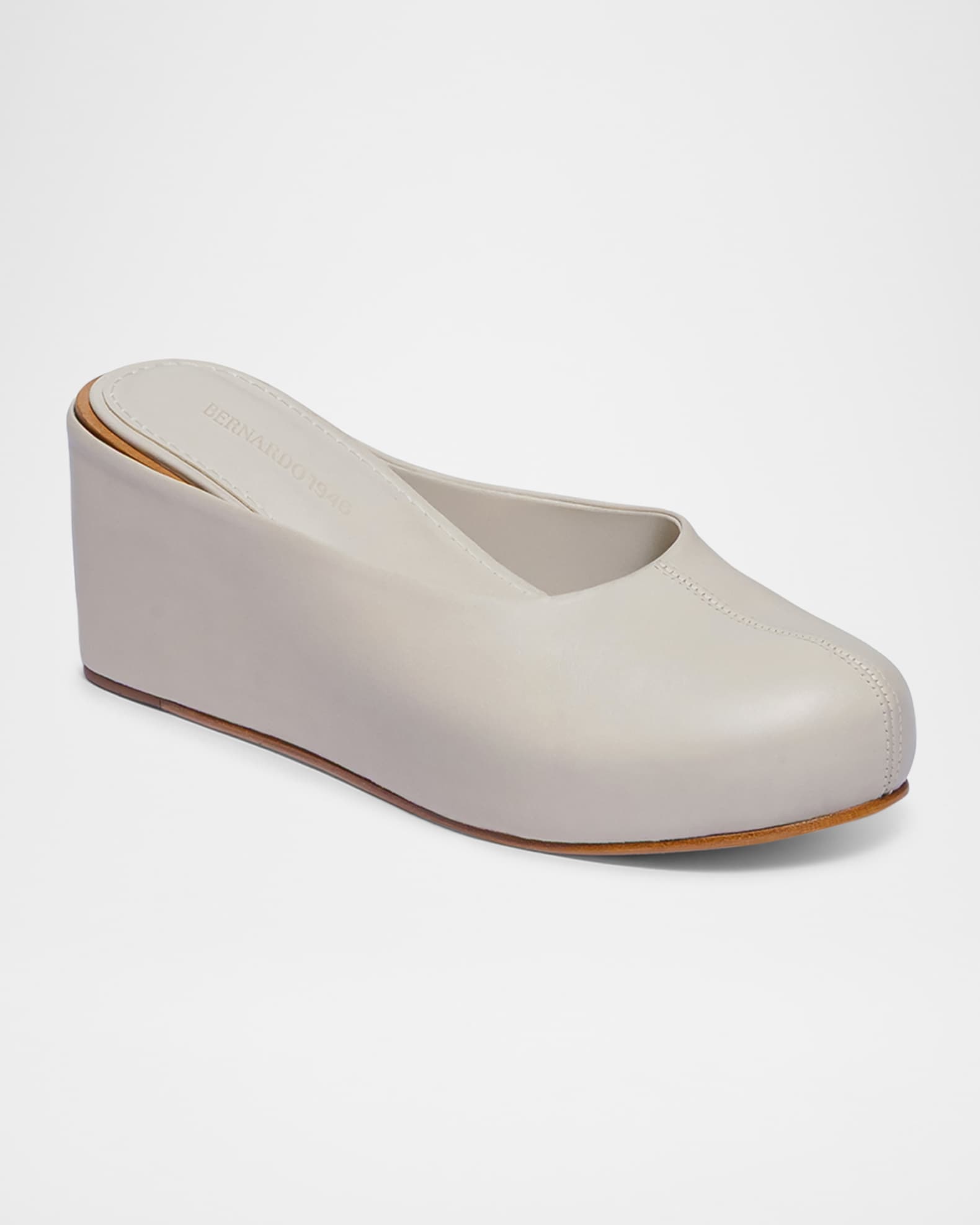 Bernardo Vivi Leather Mule Clogs | Neiman Marcus