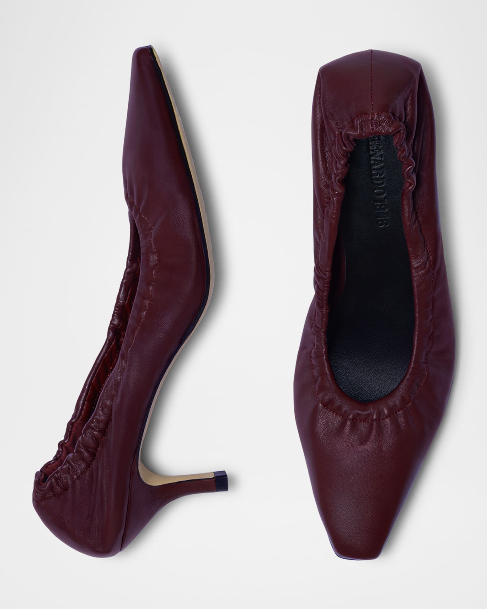 Manu Ruched Leather Snip-Toe Pumps | Neiman Marcus