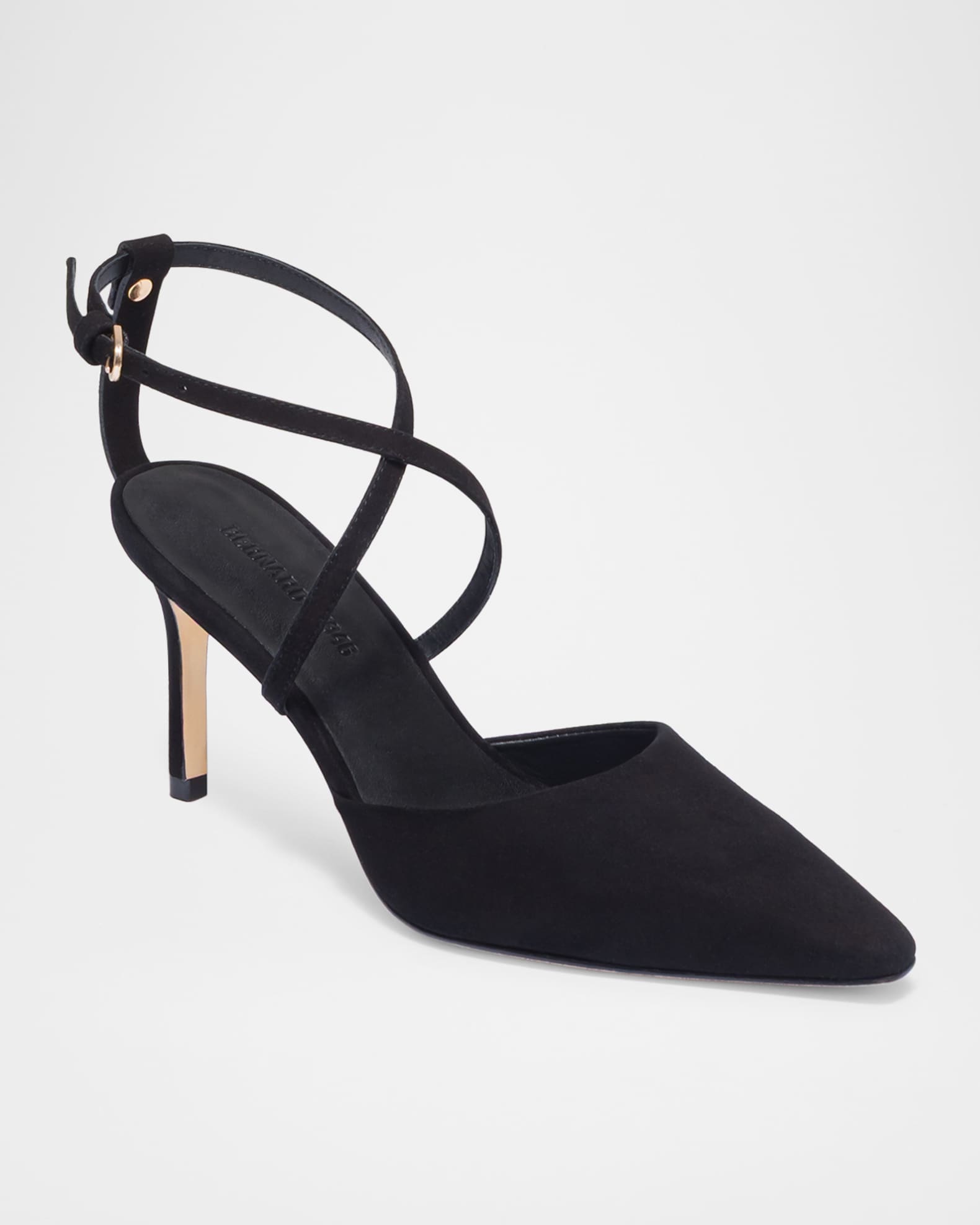 Bernardo Yazmin Suede Crossover-Strap Pumps | Neiman Marcus