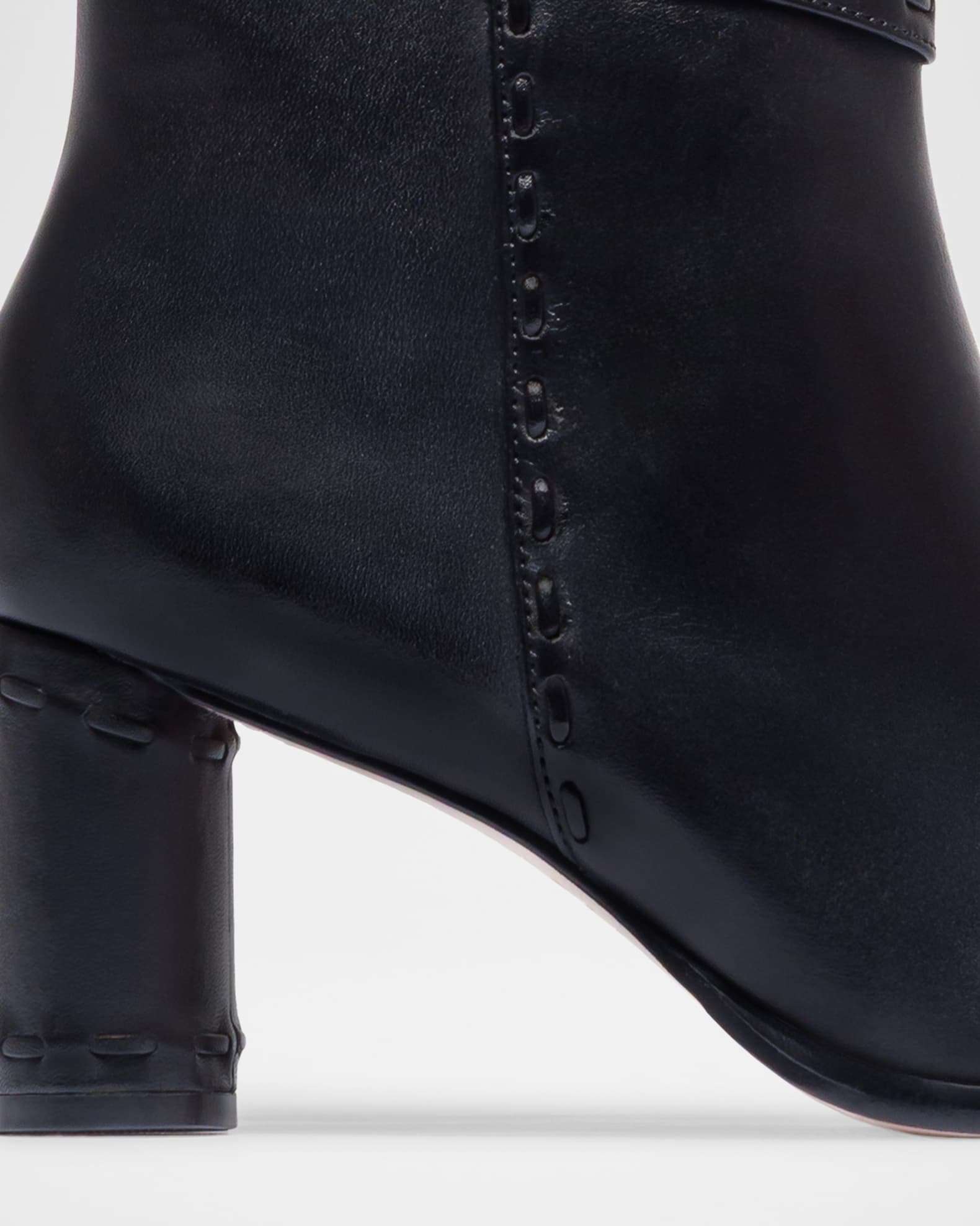 Bernardo Gene Whipstitched Leather Ankle Boots | Neiman Marcus