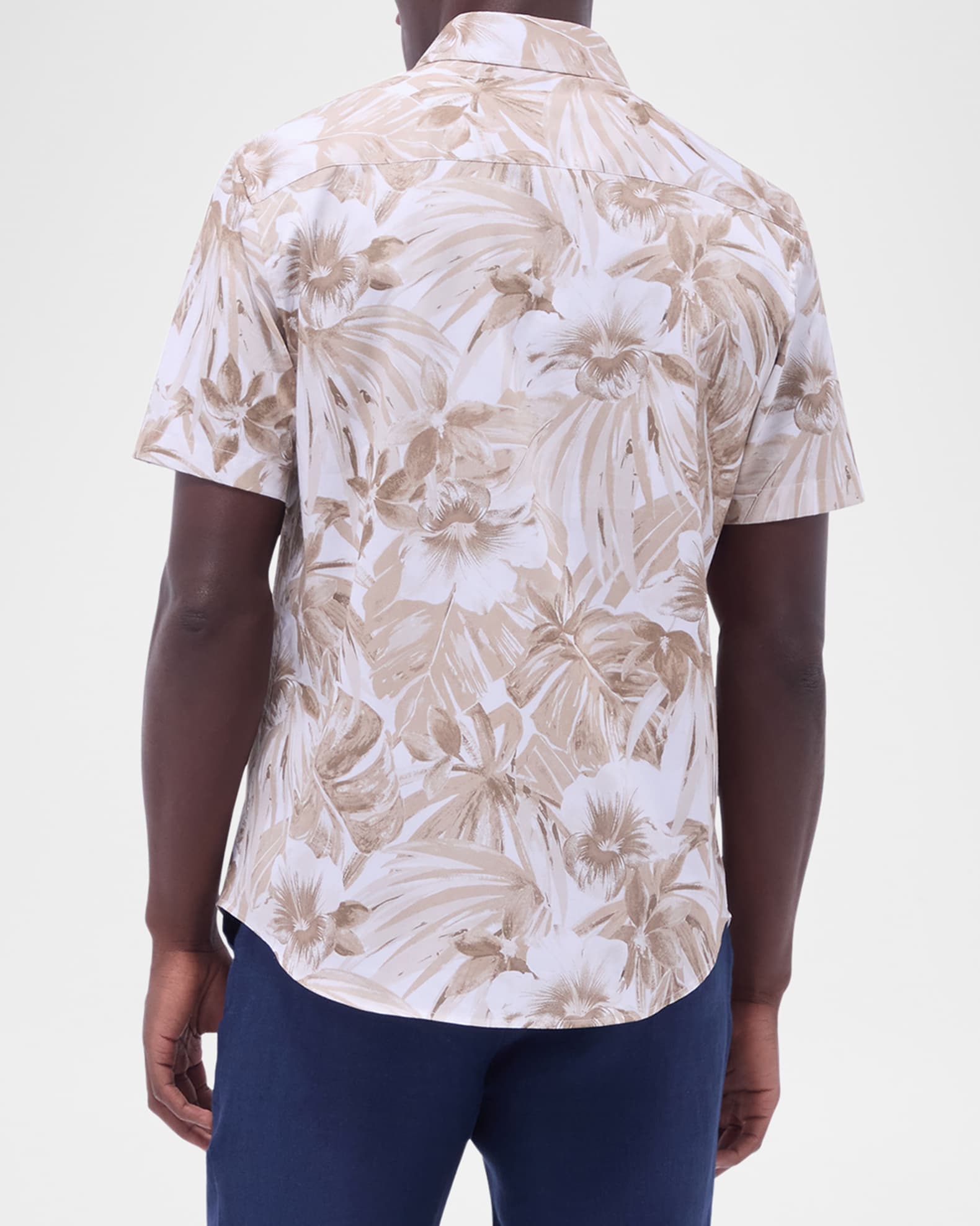 Bugatchi Men's Woven Floral Short-Sleeve Shirt | Neiman Marcus