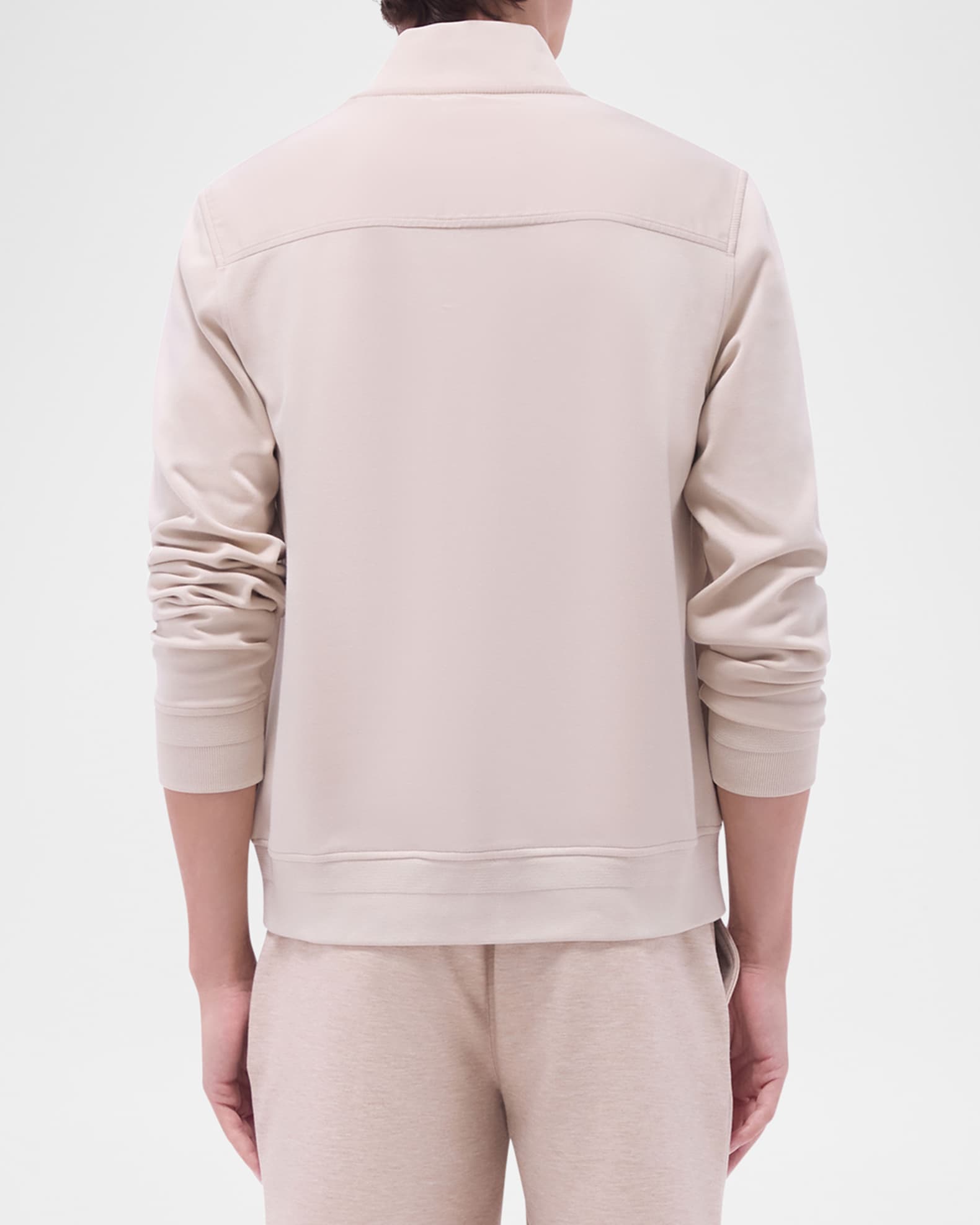 Bugatchi Men's Soft Touch Knit Full-Zip Bomber Jacket | Neiman Marcus