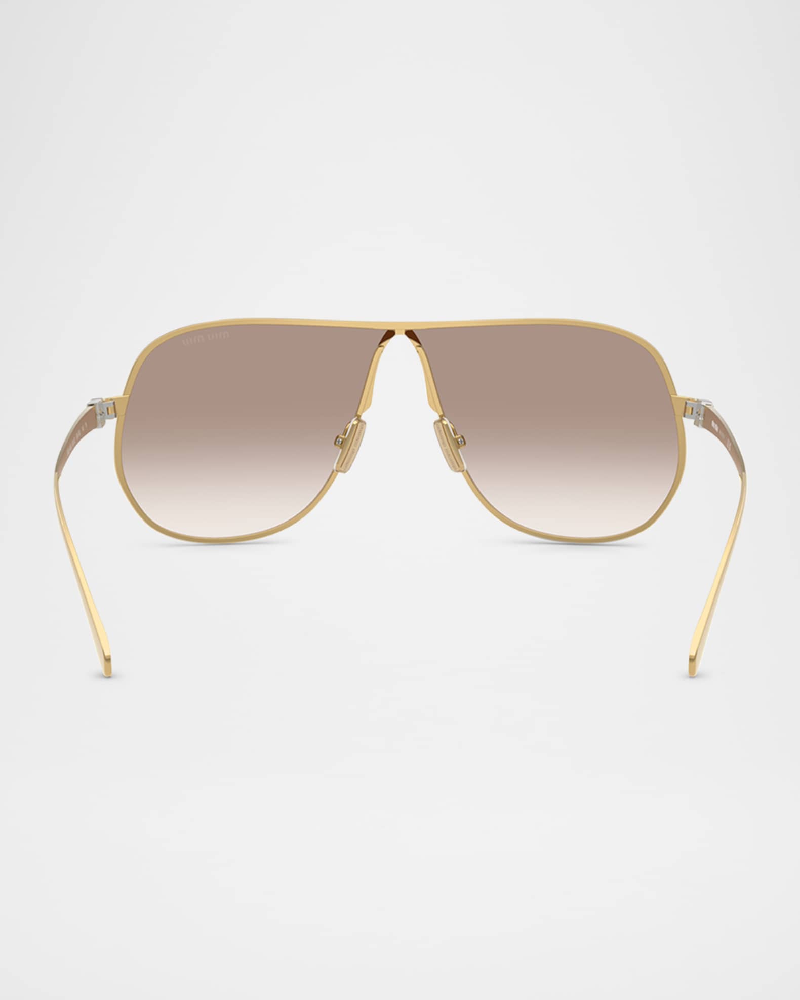 Miu Miu MU A56S Metal Aviator Sunglasses | Neiman Marcus
