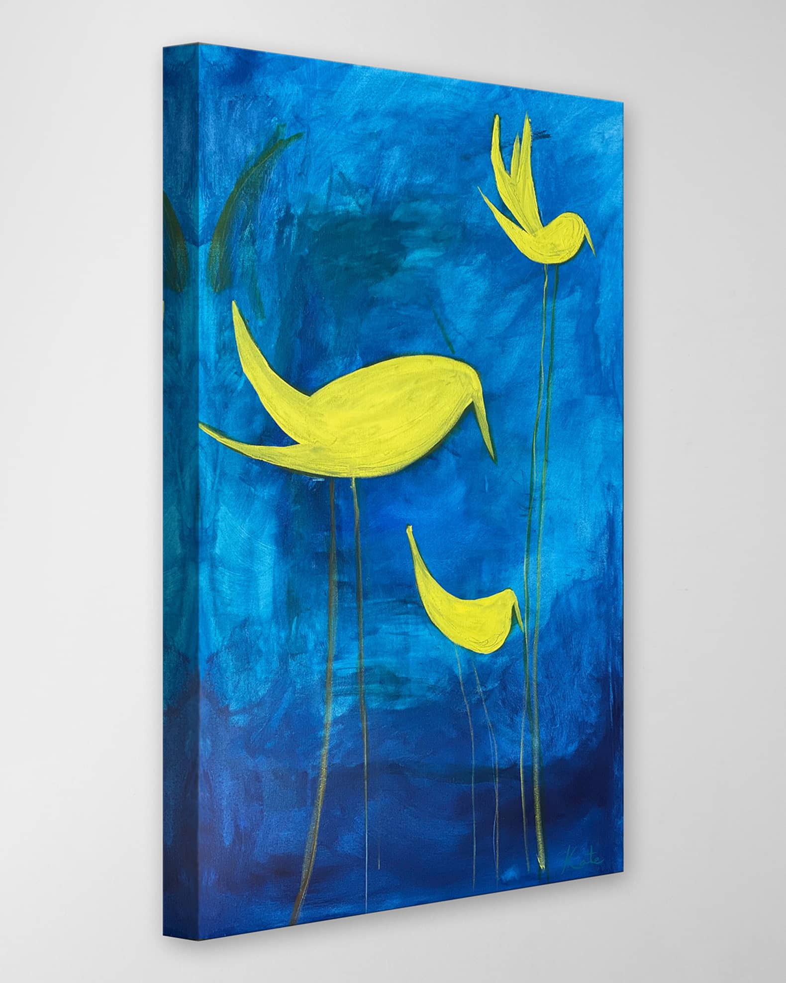 RFA Fine Art "Yellow Birdy" Hand-Embellished Giclee by Kate Baldock ...