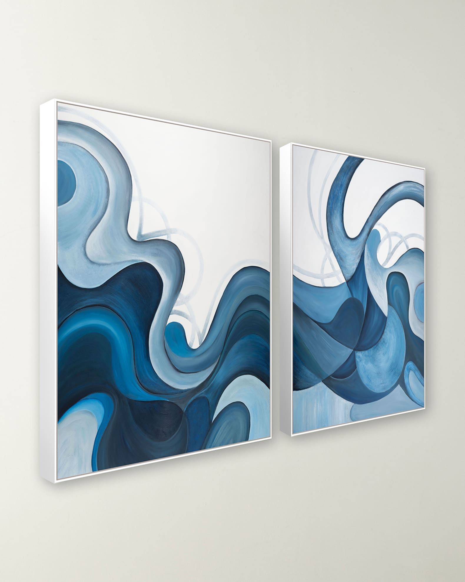 RFA Fine Art "Azure Drift" Hand-Embellished Giclee Diptych by H. Scott ...