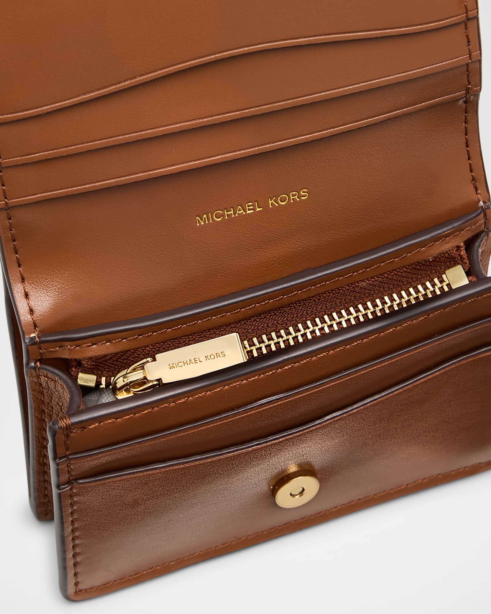 MICHAEL Michael Kors Hamilton Moderne Grain Leather Wallet | Neiman Marcus