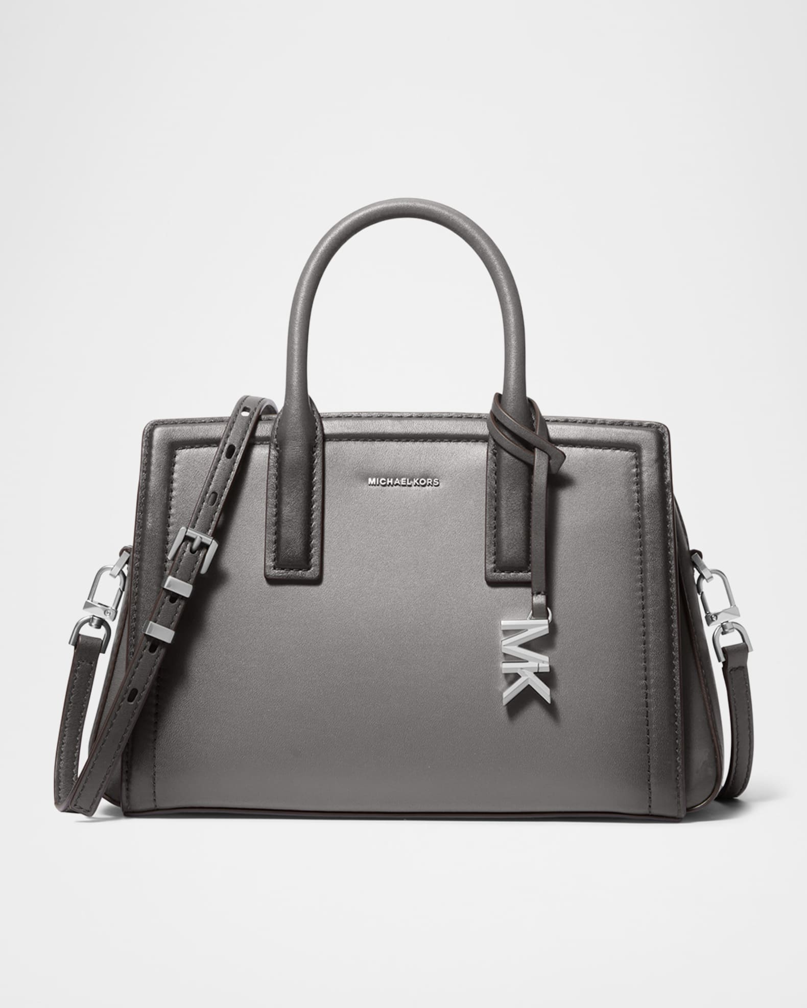 MICHAEL Michael Kors Laila Small Faded Leather Satchel Crossbody Bag ...