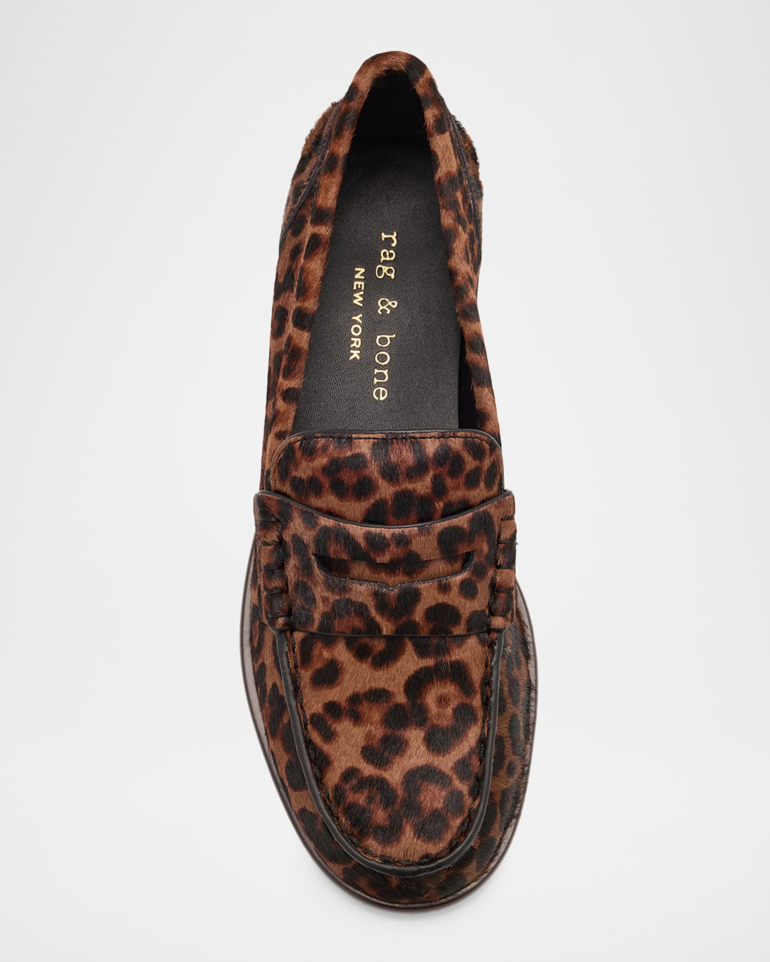 Rag & Bone Carter Leopard Calf Hair Loafers | Neiman Marcus