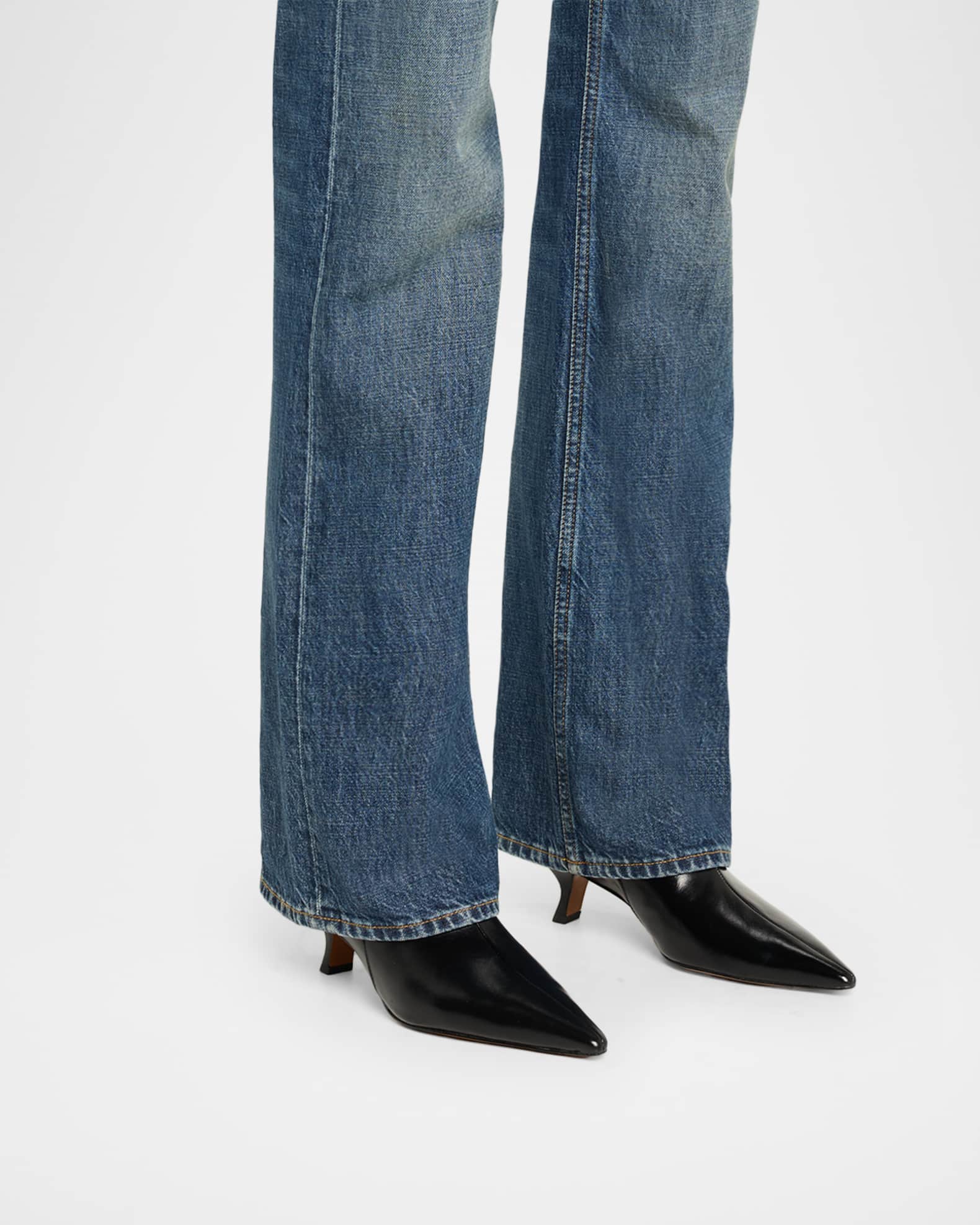 Rag & Bone Mott Leather Mid-Calf Boots | Neiman Marcus