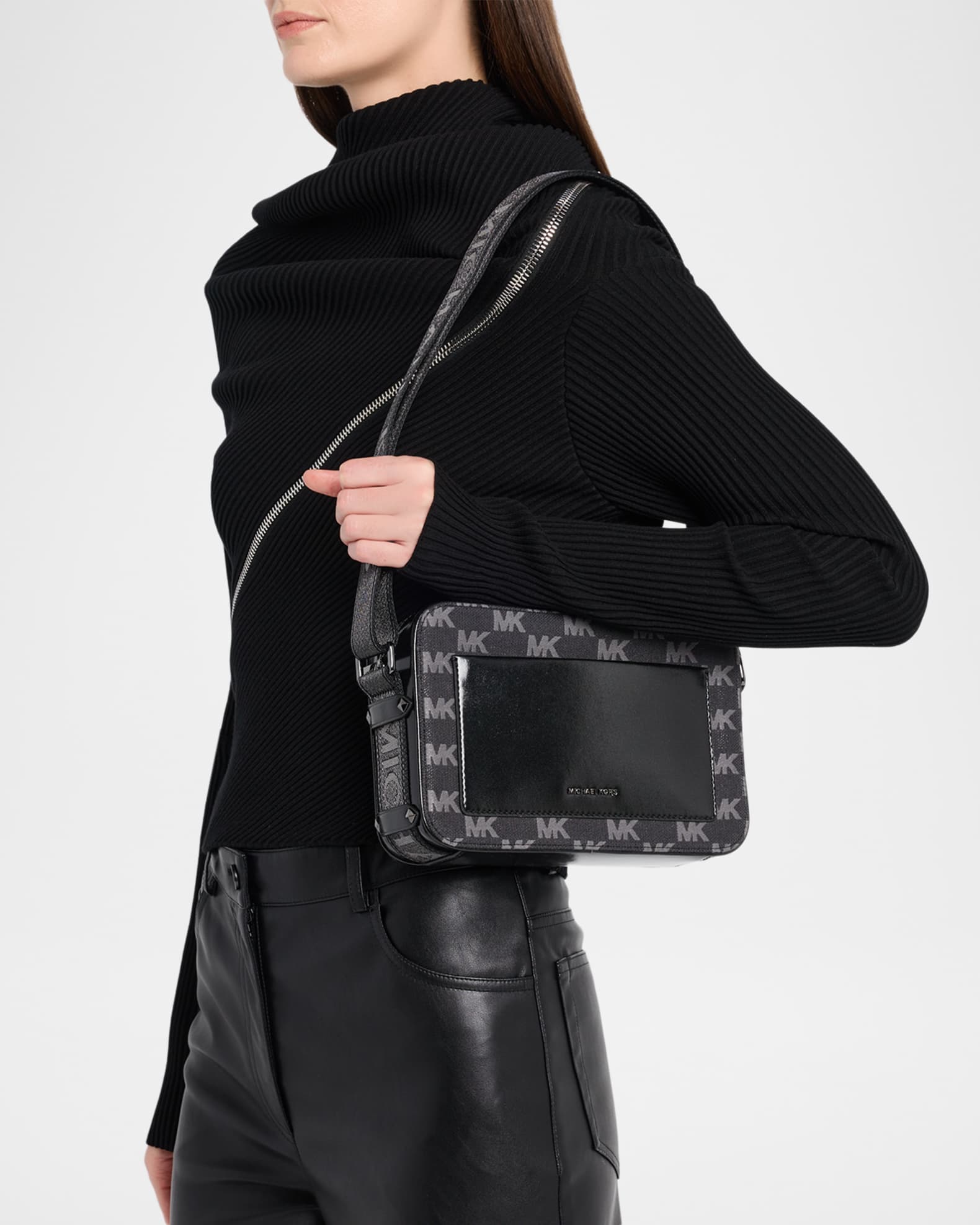 MICHAEL Michael Kors Maeve Large Logo Crossbody Bag with Card Case ...