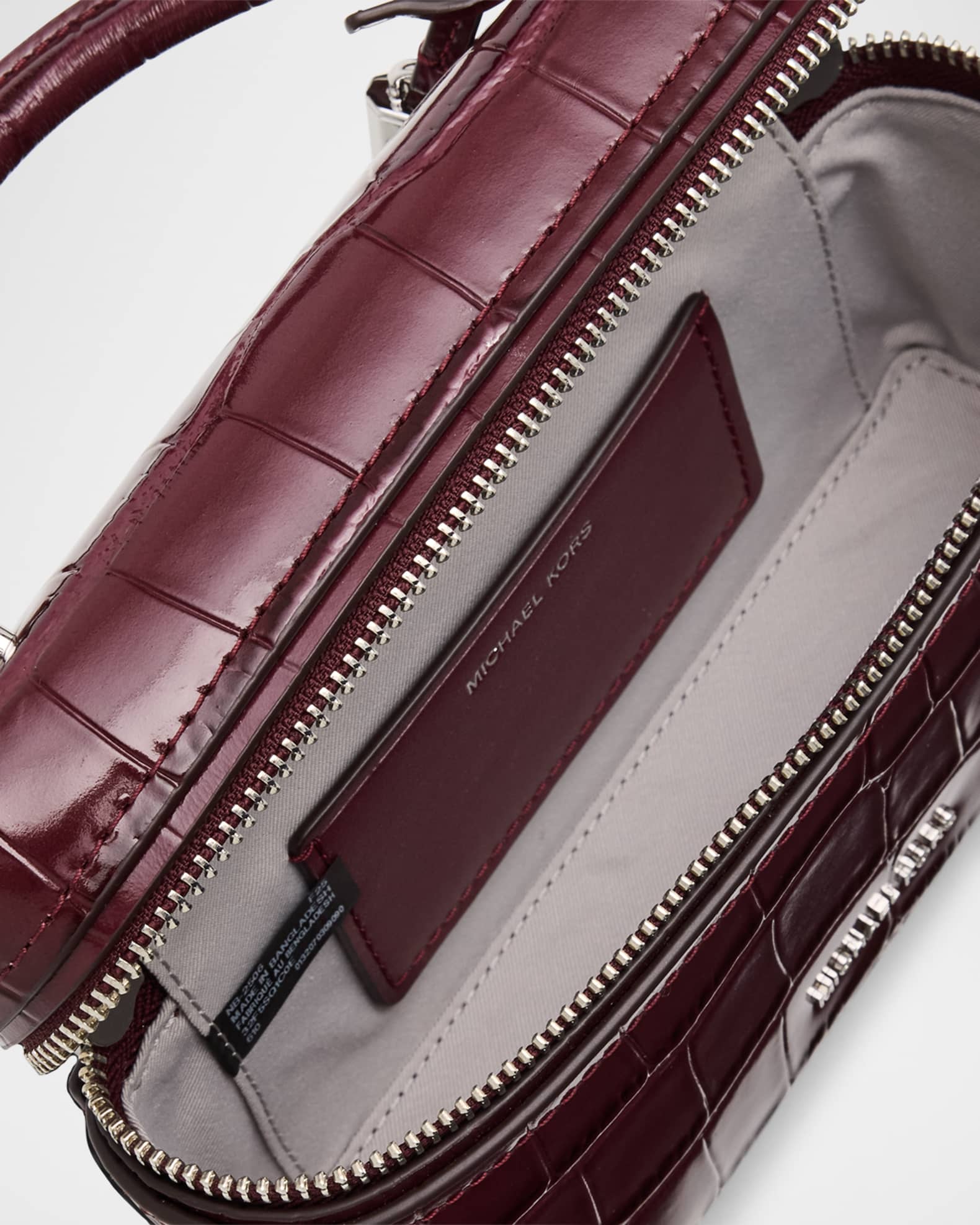 MICHAEL Michael Kors Jana XS Croc-Embossed Leather Crossbody Bag | Neiman Marcus