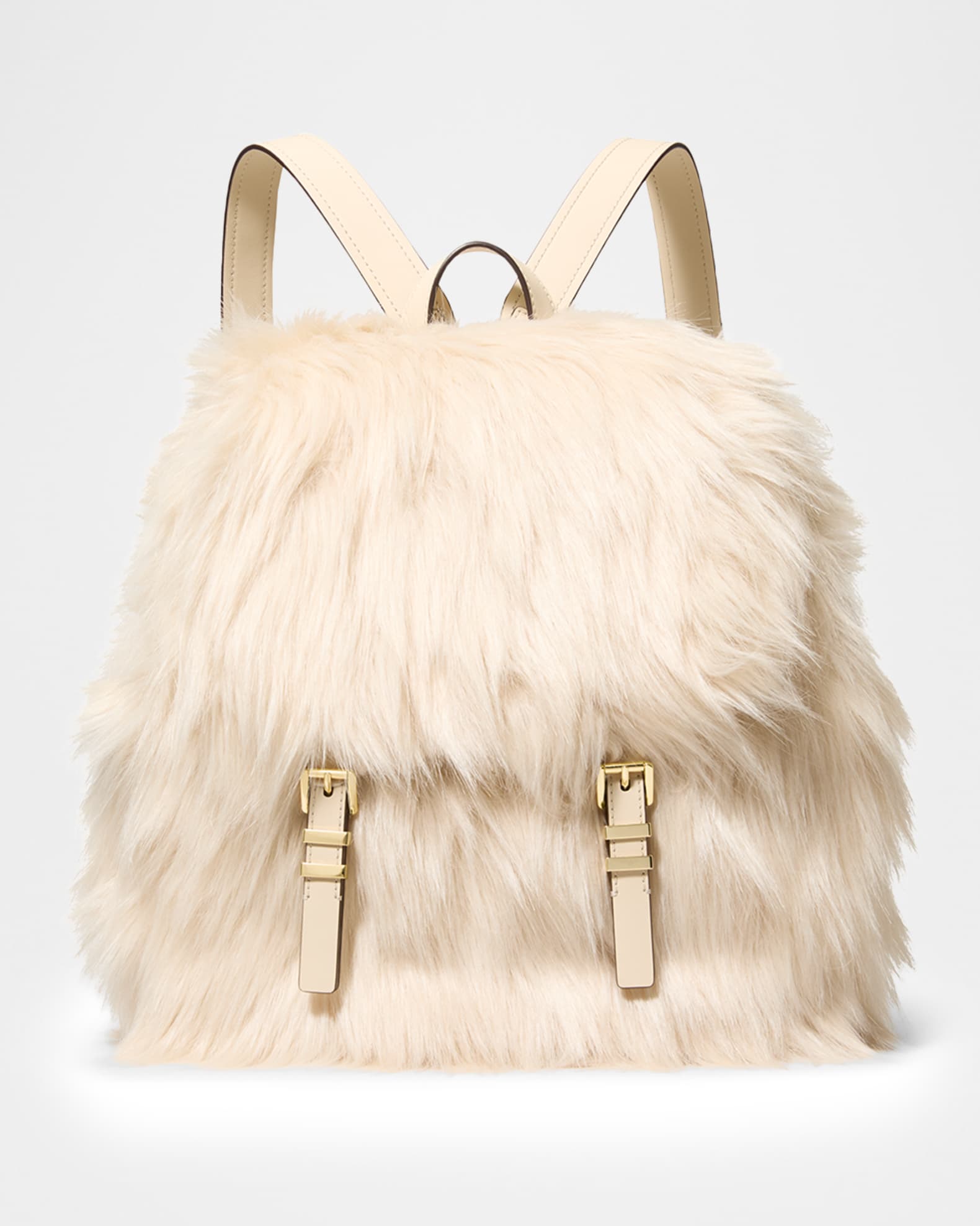 MICHAEL Michael Kors Quinn Medium Faux Fur Flap Backpack | Neiman Marcus