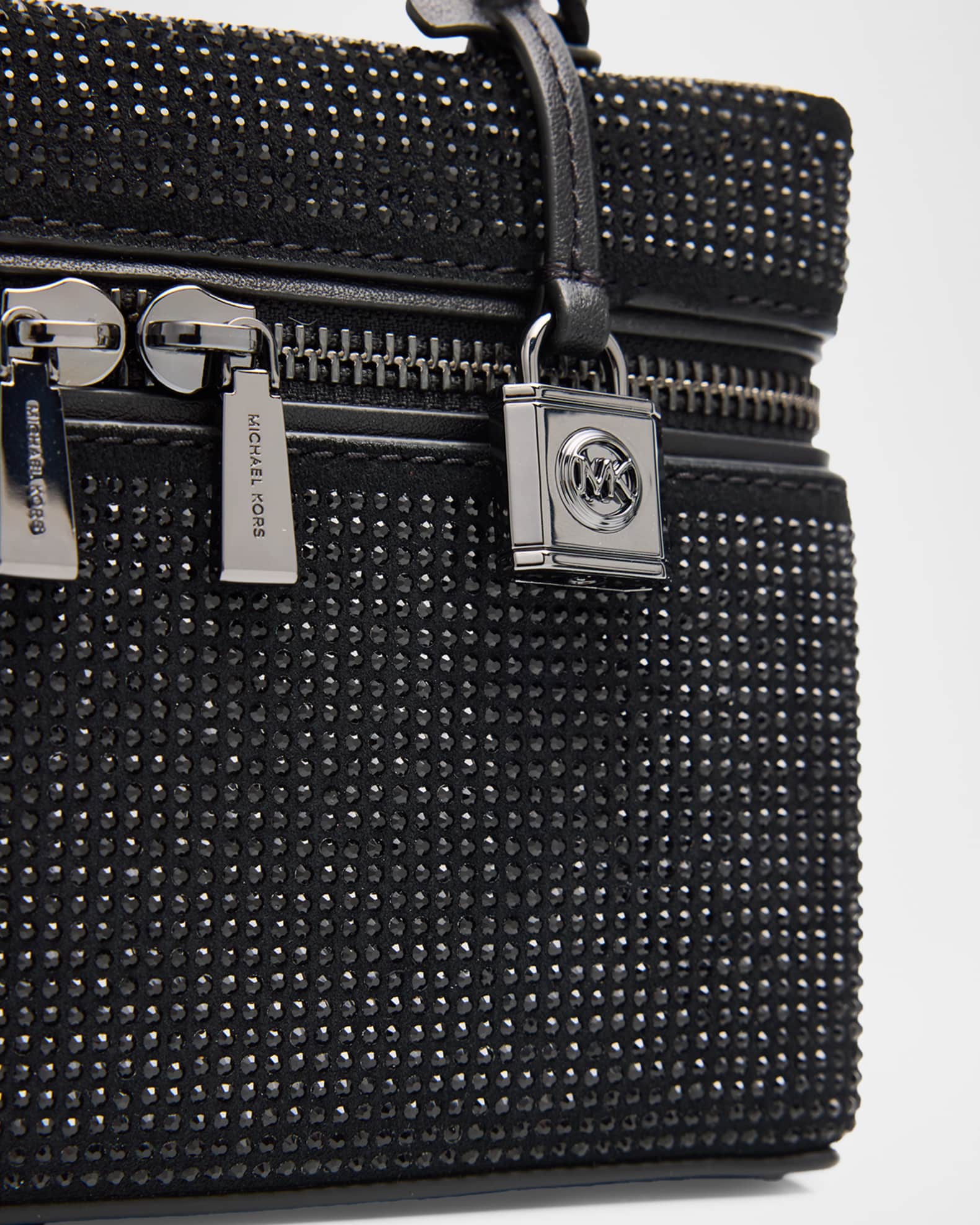 MICHAEL Michael Kors Jana XS Rhinestone Suede Crossbody Bag | Neiman Marcus