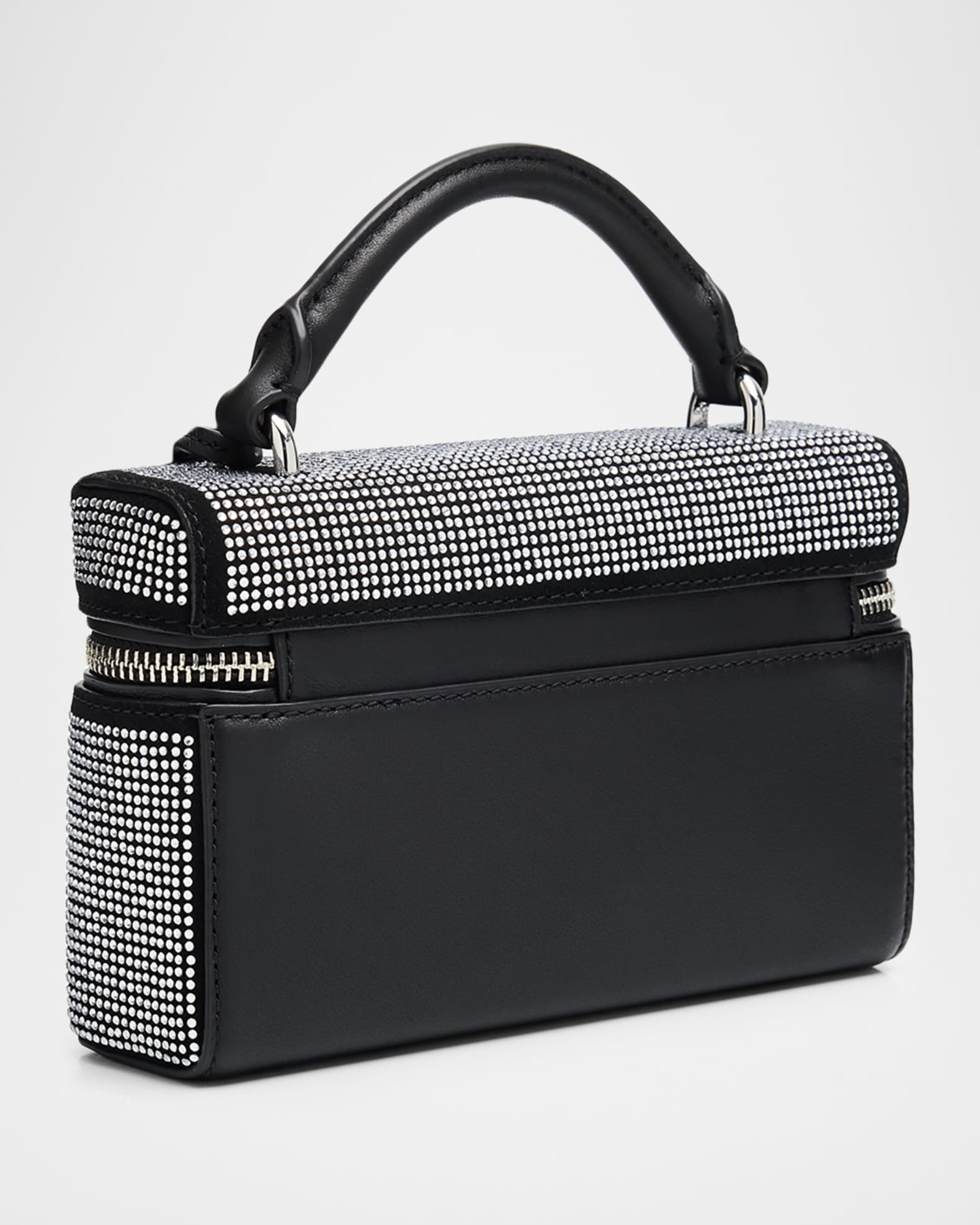 MICHAEL Michael Kors Jana XS Crystal-Studded Leather Crossbody Bag | Neiman Marcus