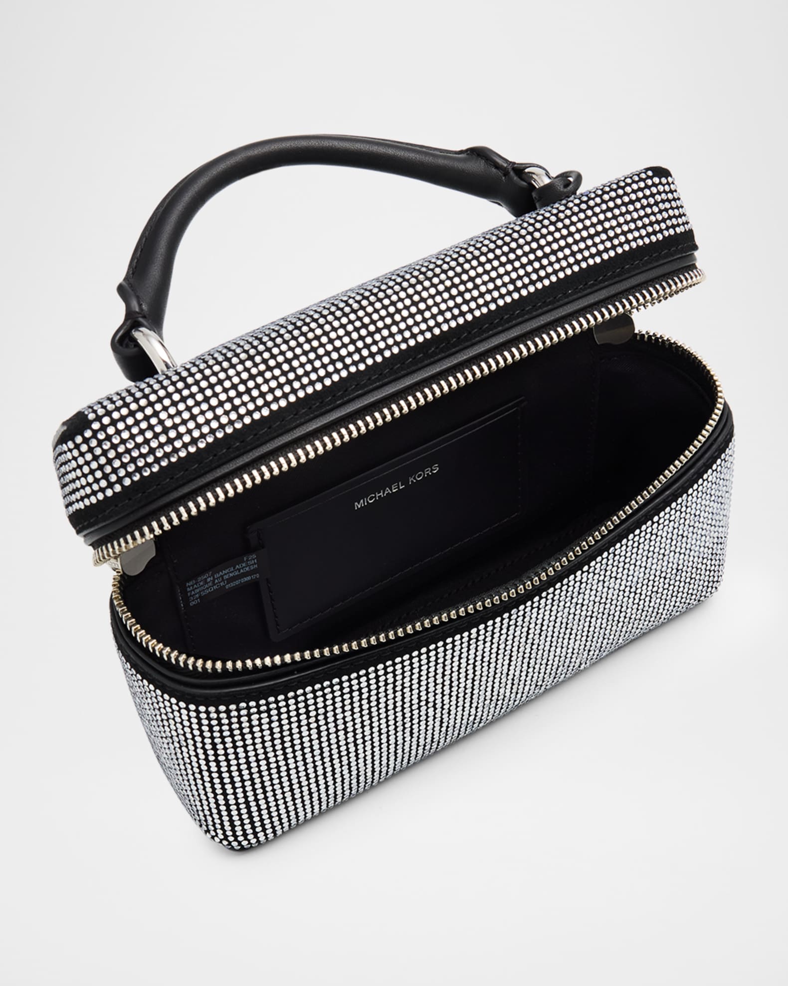 MICHAEL Michael Kors Jana XS Crystal-Studded Leather Crossbody Bag | Neiman Marcus