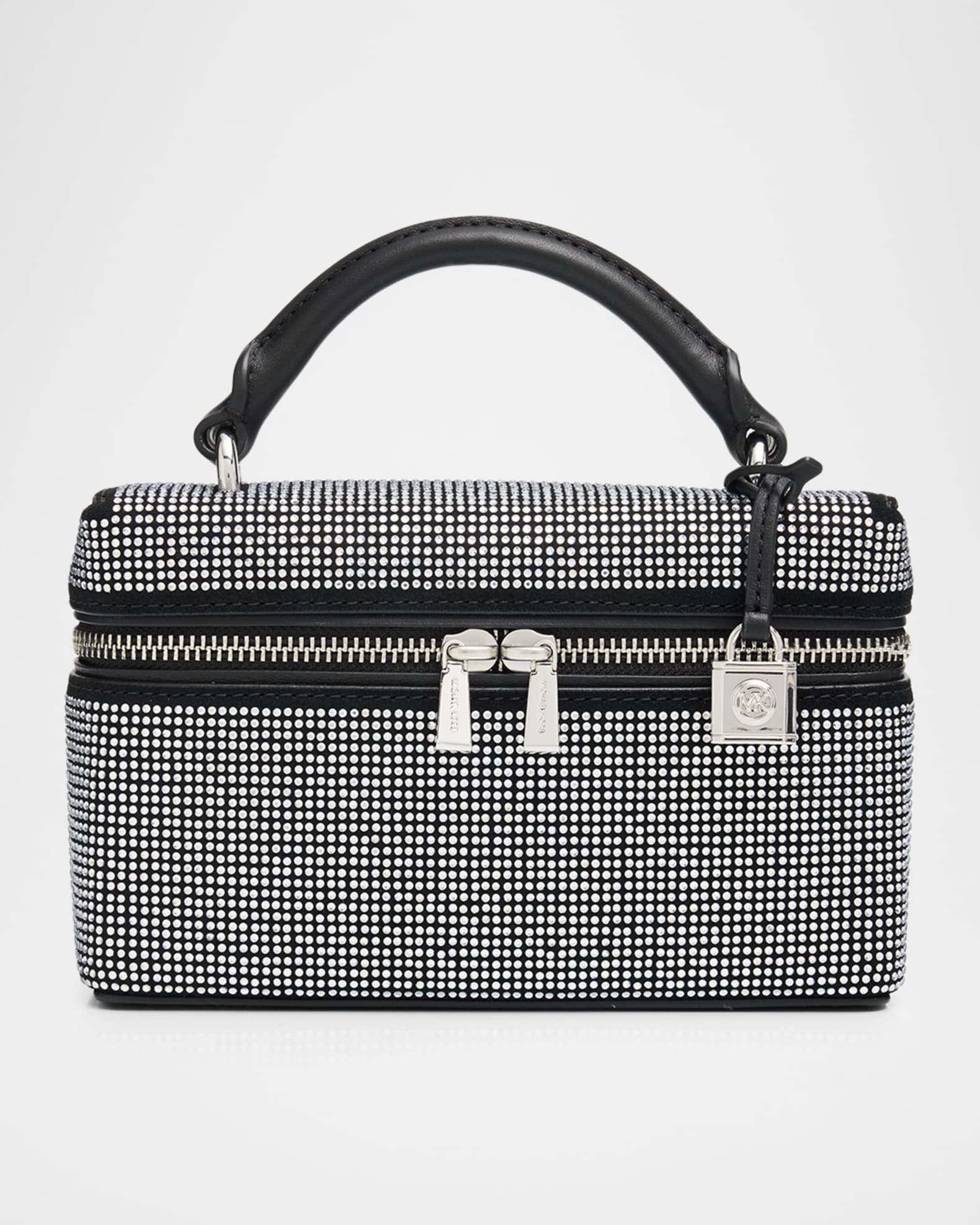 MICHAEL Michael Kors Jana XS Crystal-Studded Leather Crossbody Bag | Neiman Marcus