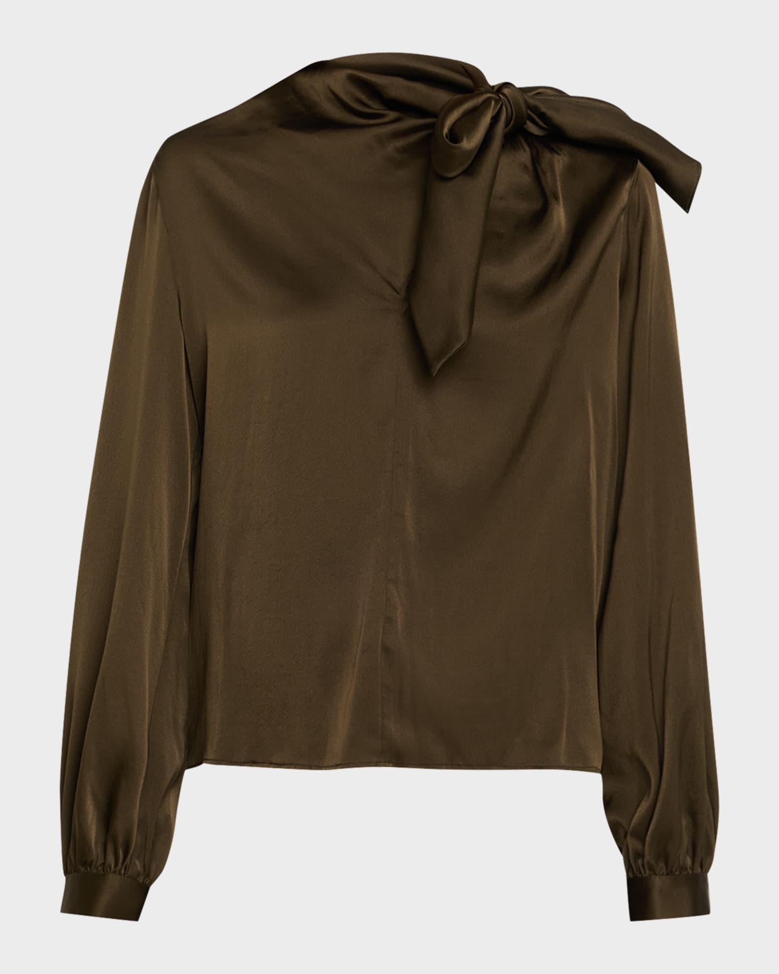 Ramy Brook Harry Tie-Neck Silk Blouse | Neiman Marcus