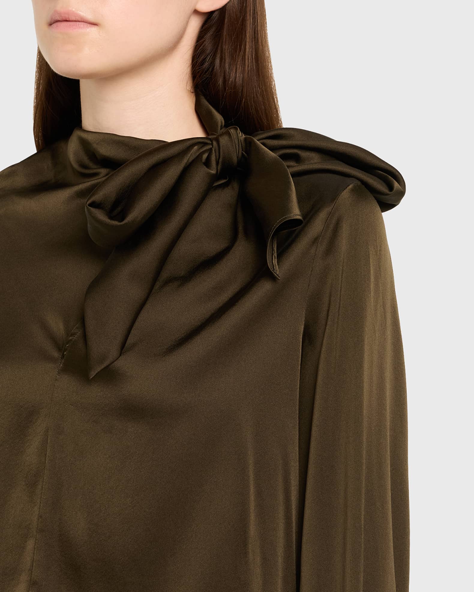 Ramy Brook Harry Tie-Neck Silk Blouse | Neiman Marcus