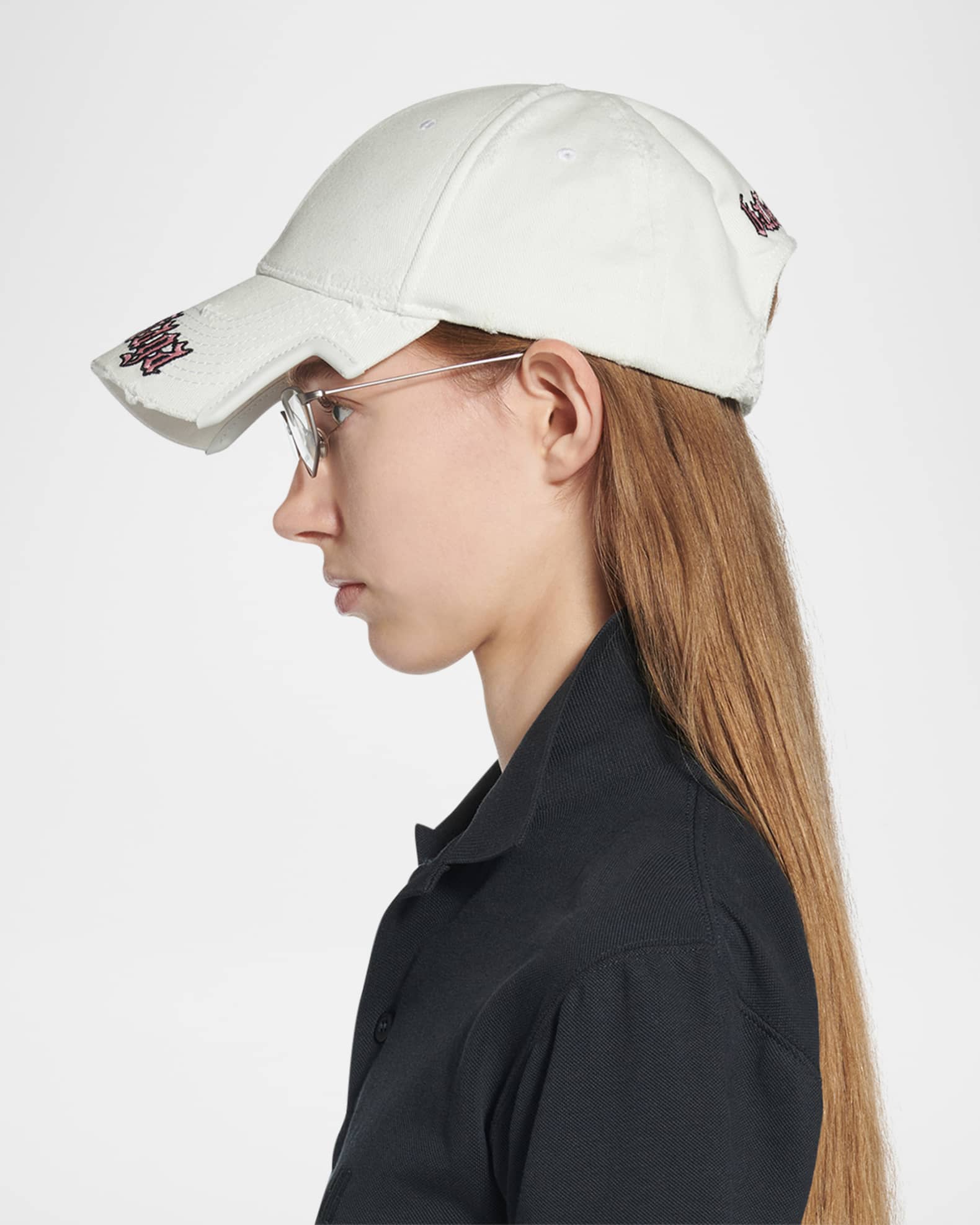 Balenciaga Blackletter Script Logo Baseball Cap | Neiman Marcus