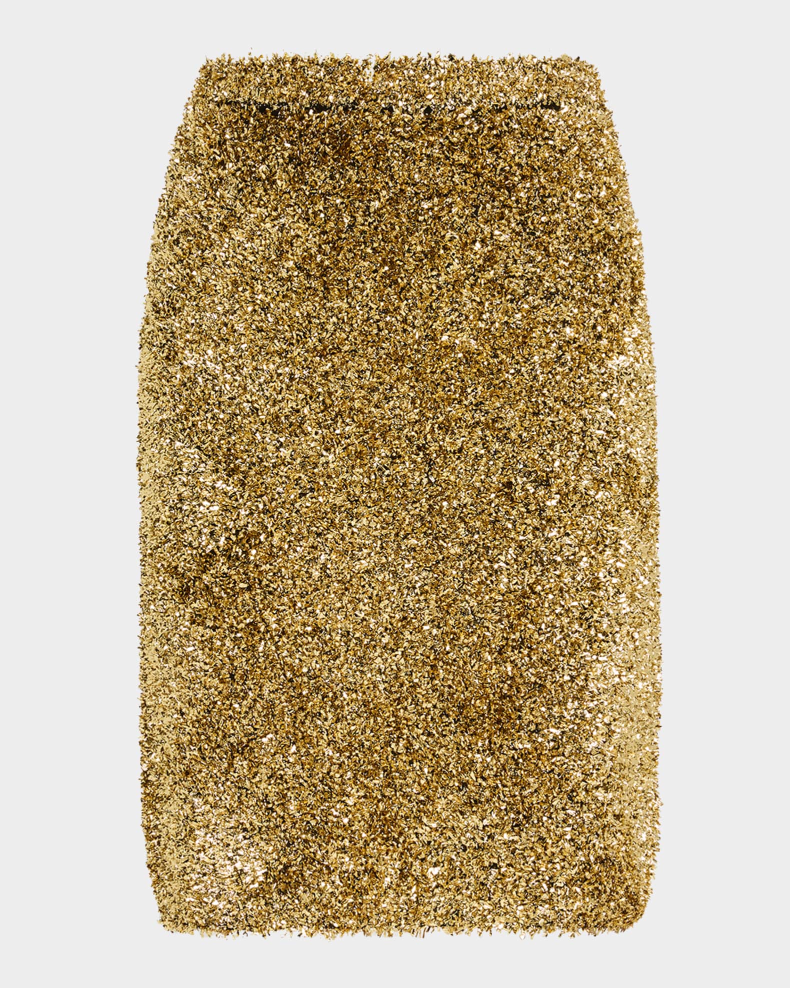 ZANKOV Moro Metallic Textured Pencil Skirt | Neiman Marcus