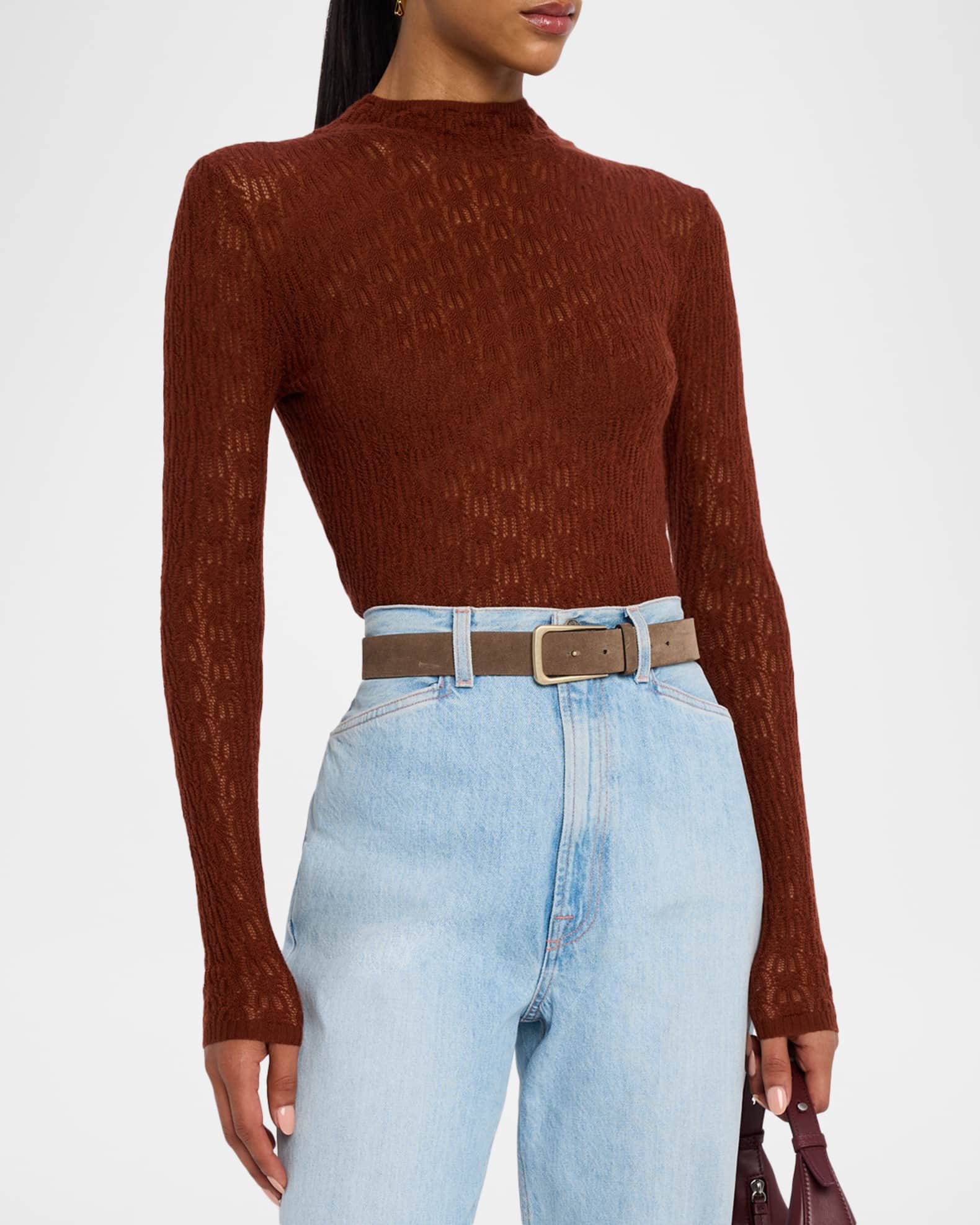 Sablyn Rhea Knit Mock-Neck Top | Neiman Marcus