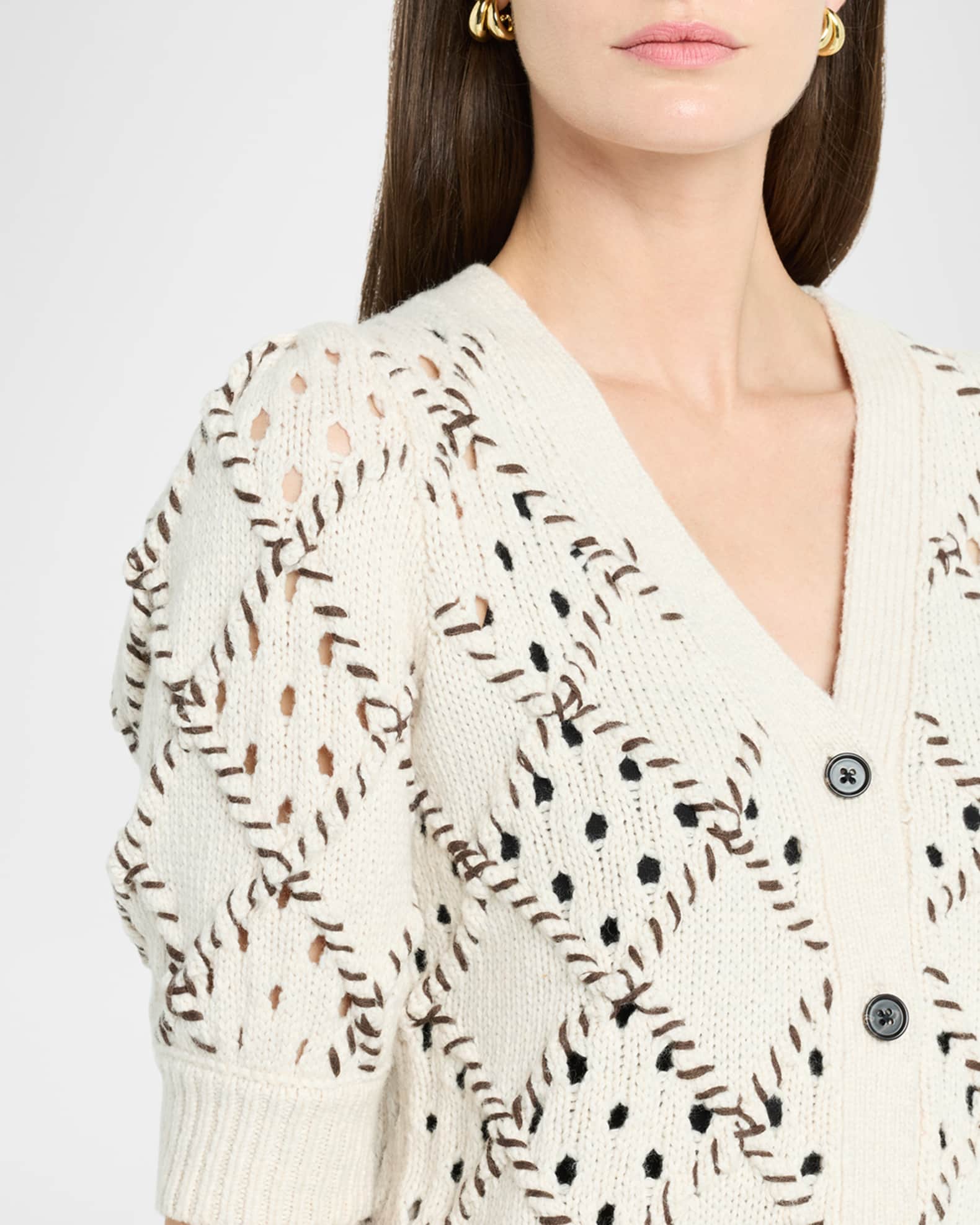 Rails Isla Whipstitch Diamond Cardigan | Neiman Marcus