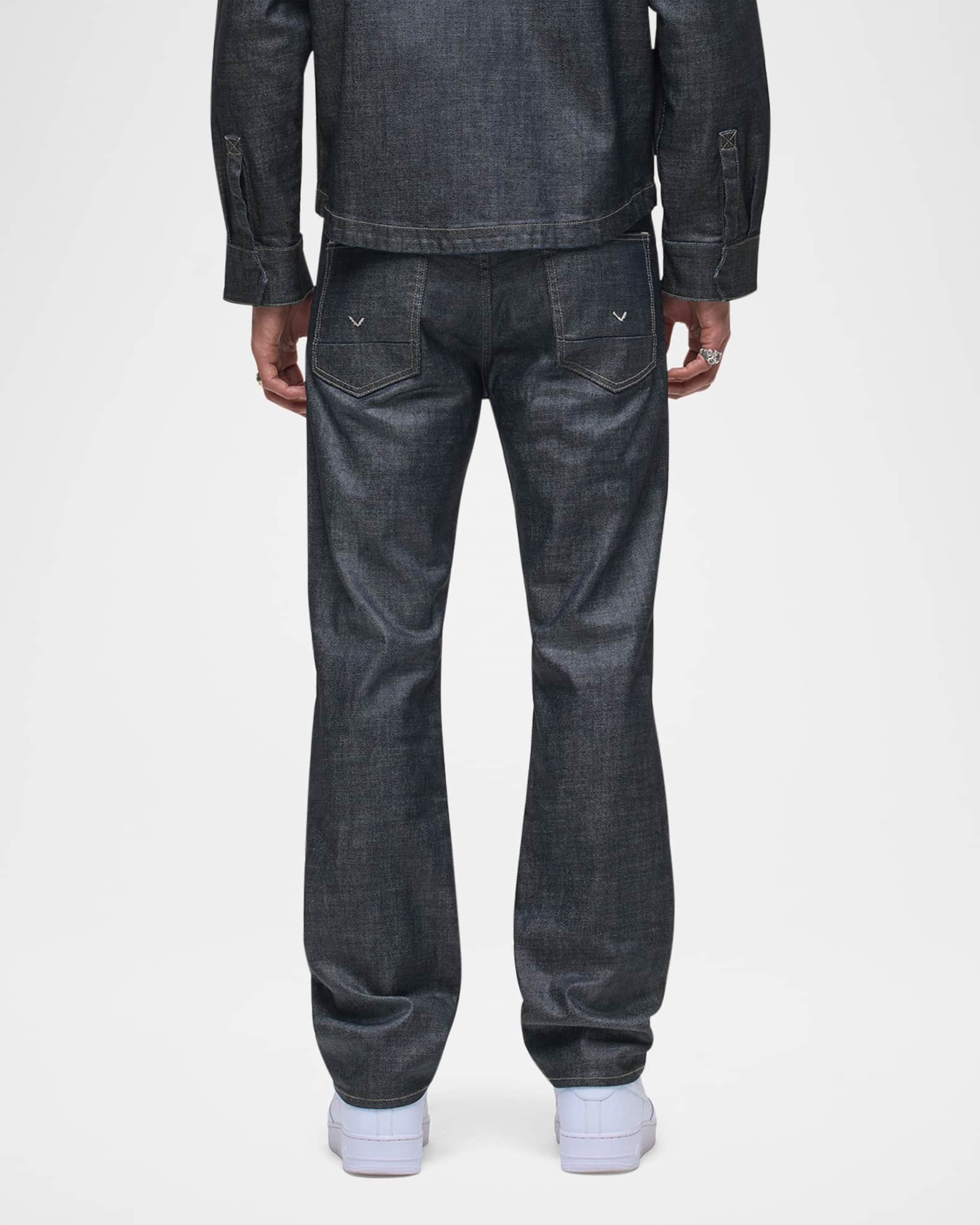 Hudson Men's Wes Classic Straight Jeans in Gray | Neiman Marcus