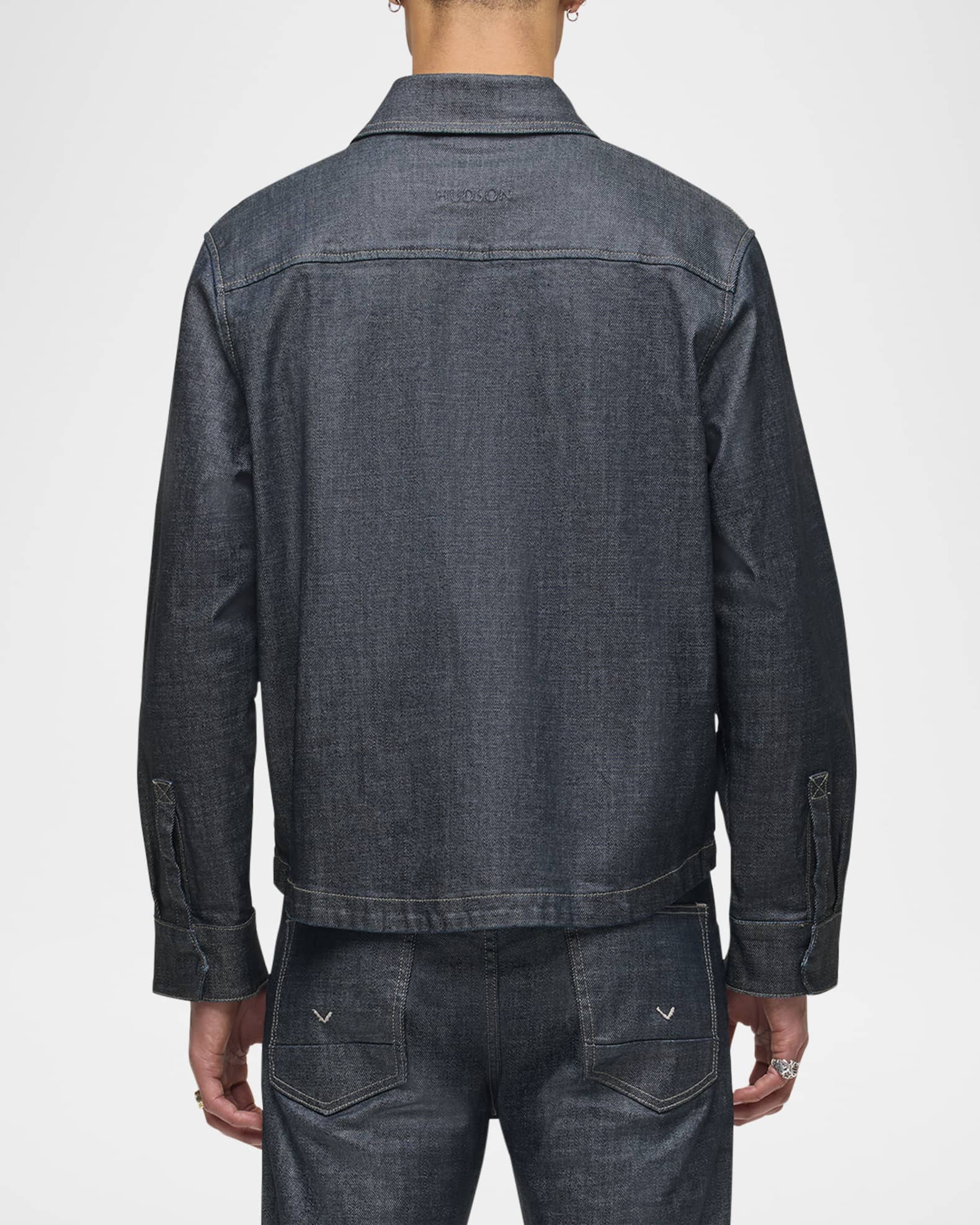 Hudson Men's Denim Flap Pocket Shirt Jacket | Neiman Marcus