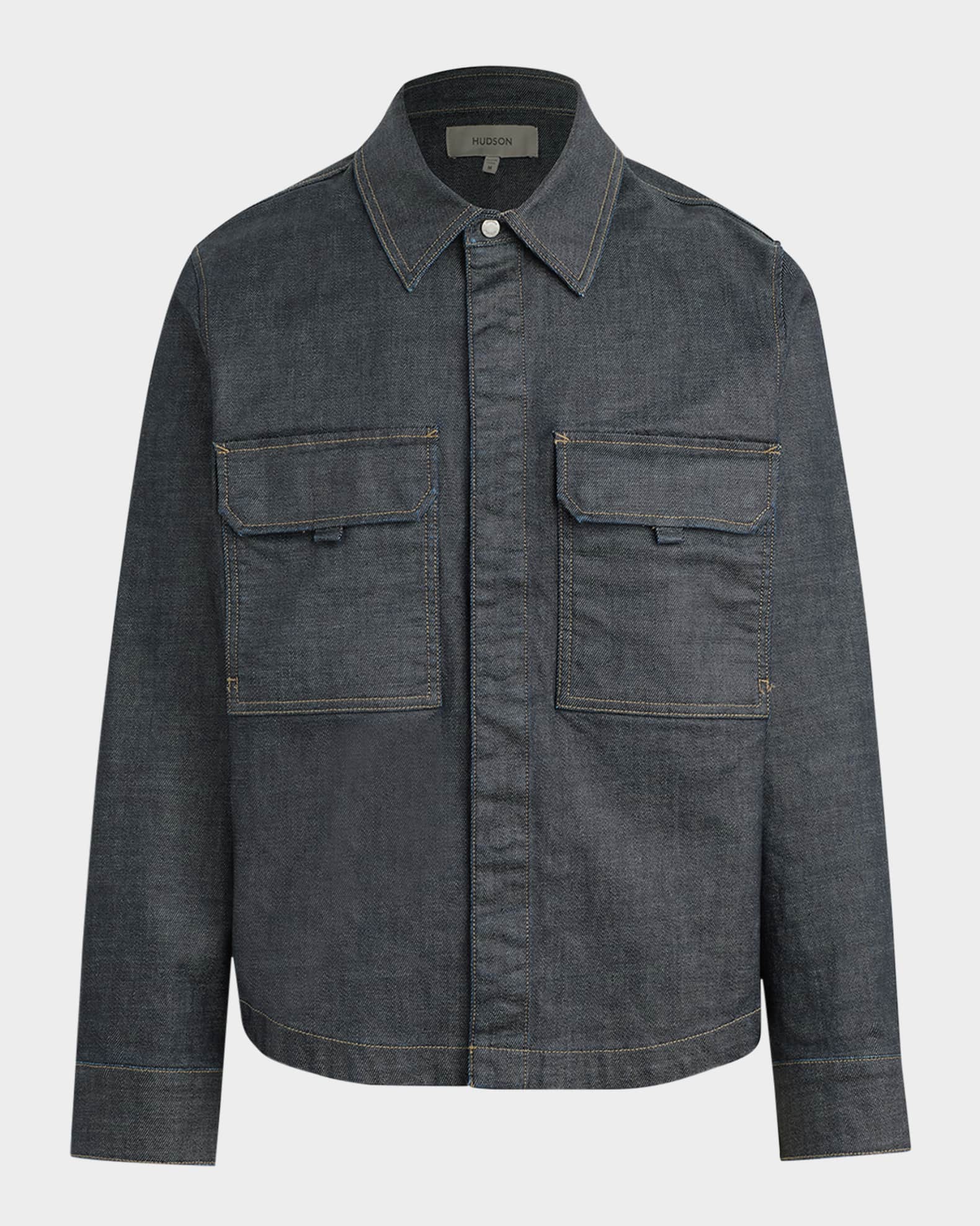 Hudson Men's Denim Flap Pocket Shirt Jacket | Neiman Marcus