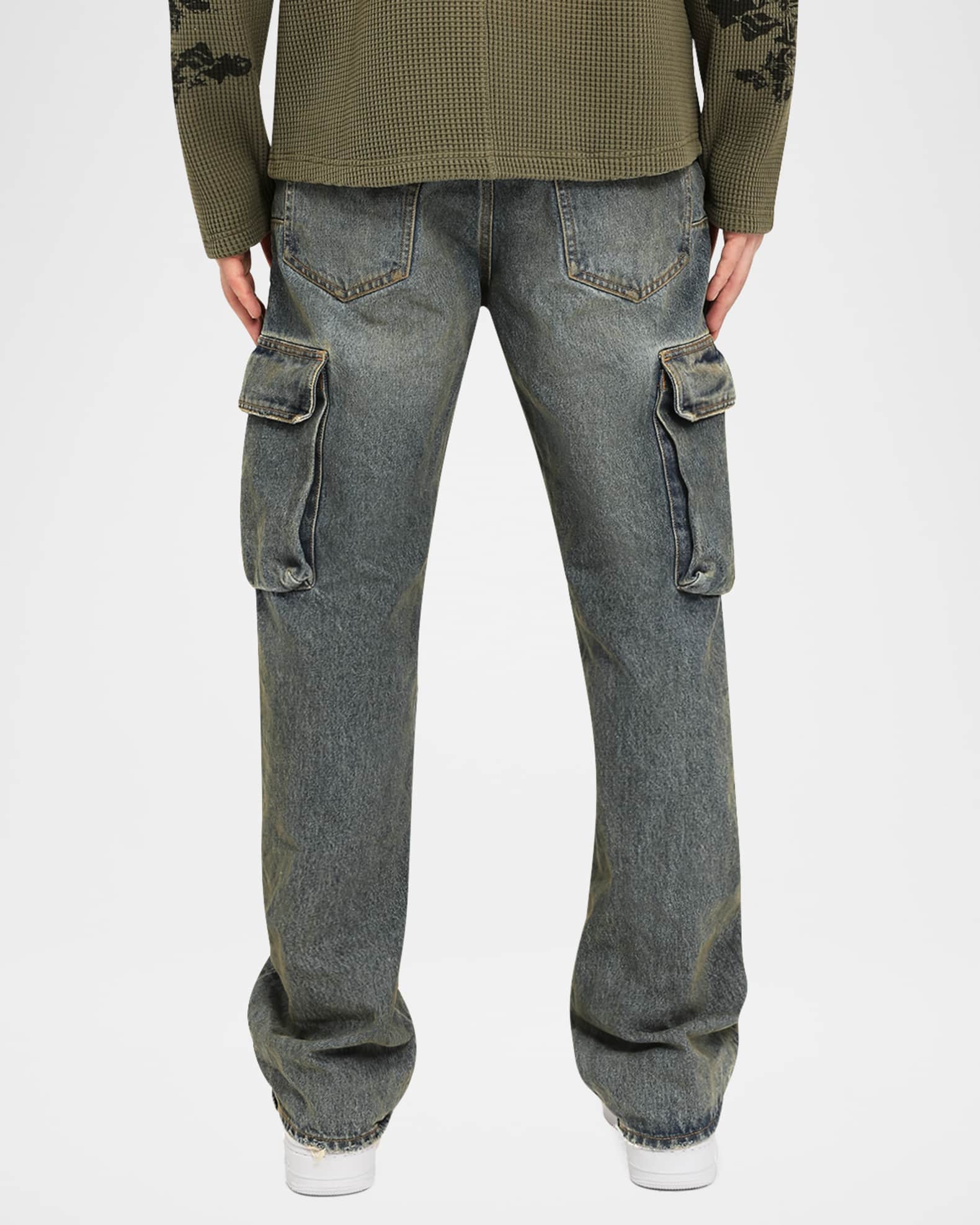 PURPLE Men's Cargo Vintage Jeans | Neiman Marcus