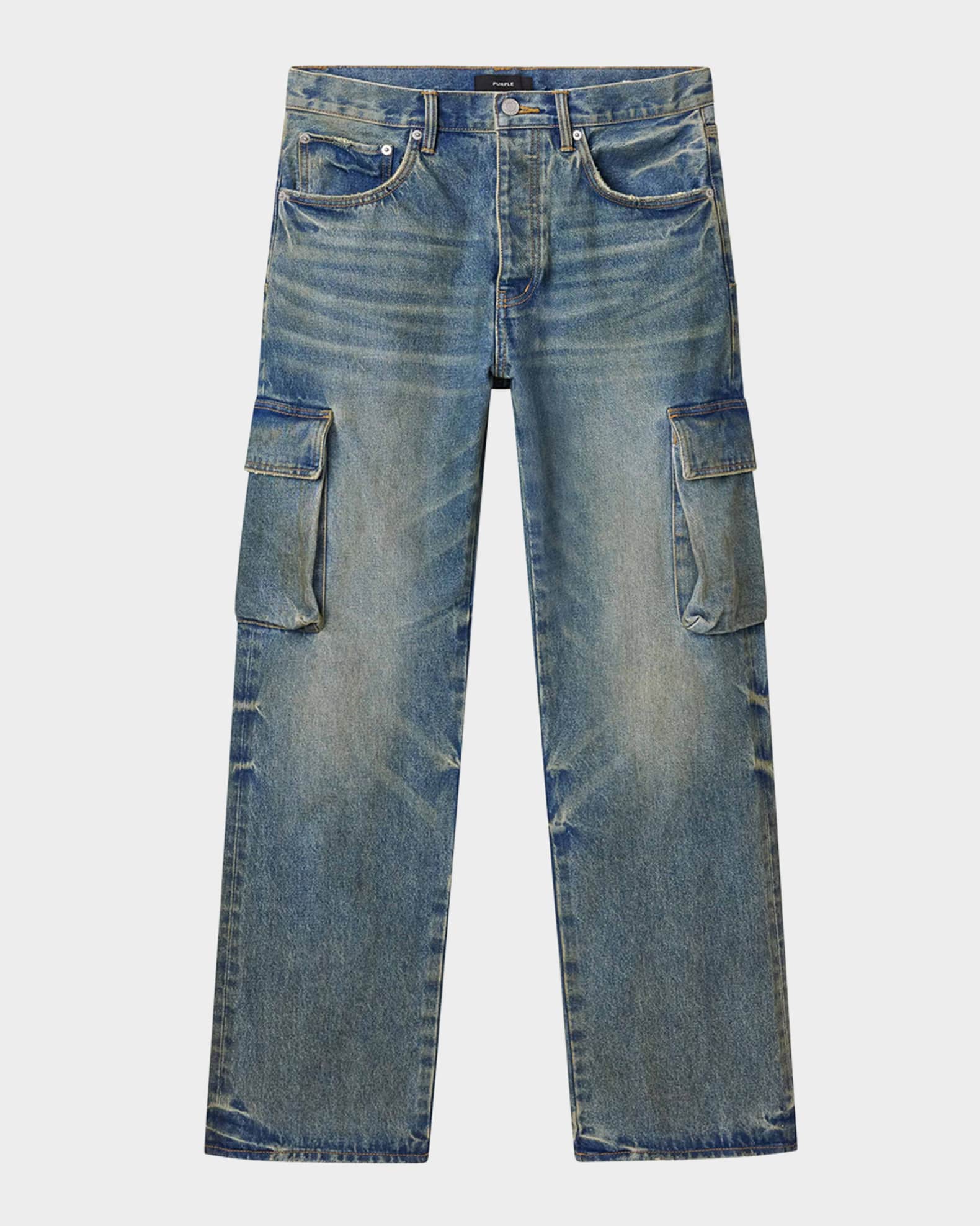 PURPLE Men's Cargo Vintage Jeans | Neiman Marcus