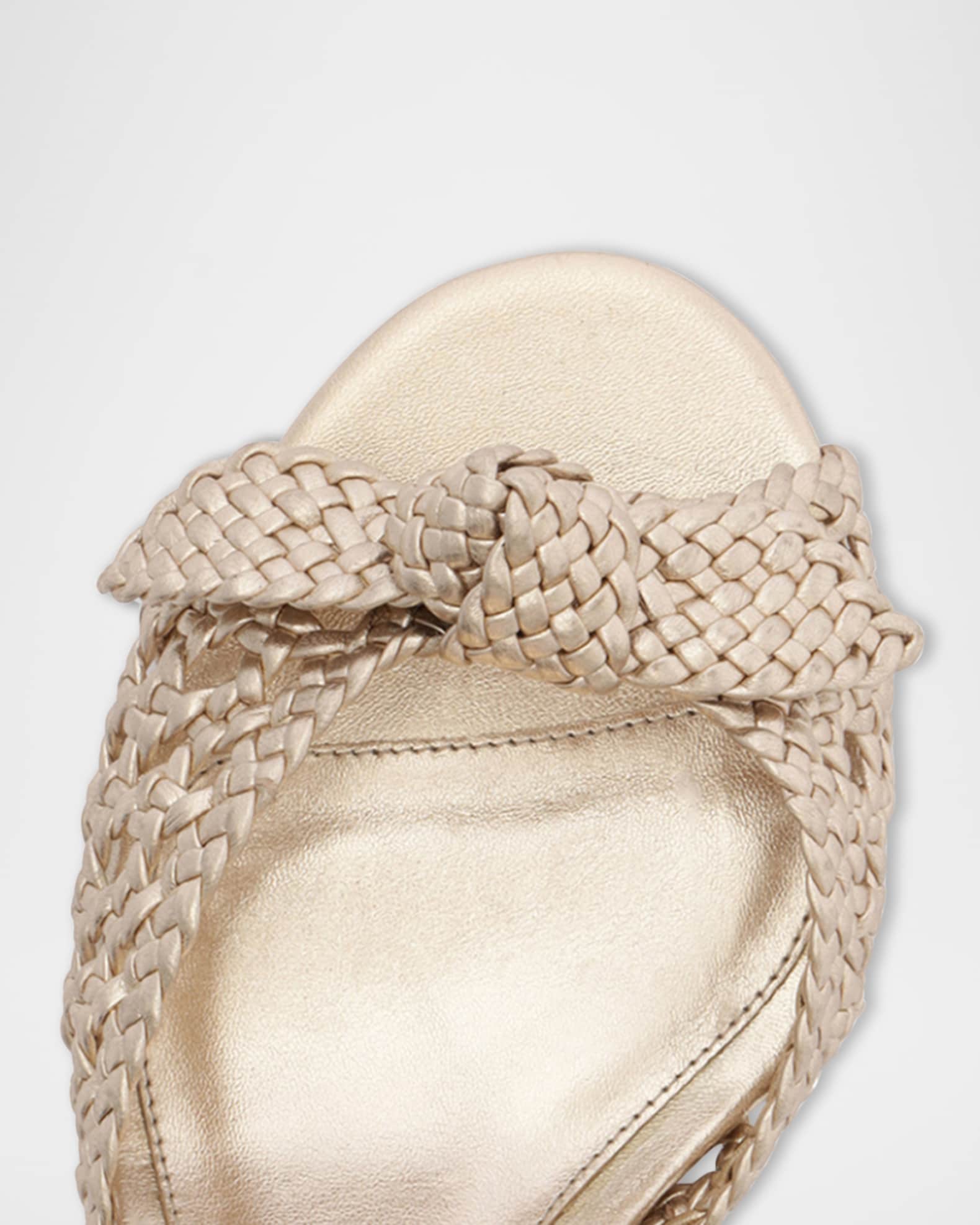 Alexandre Birman Easy Clarita Block 75 Tresse Sandals | Neiman Marcus