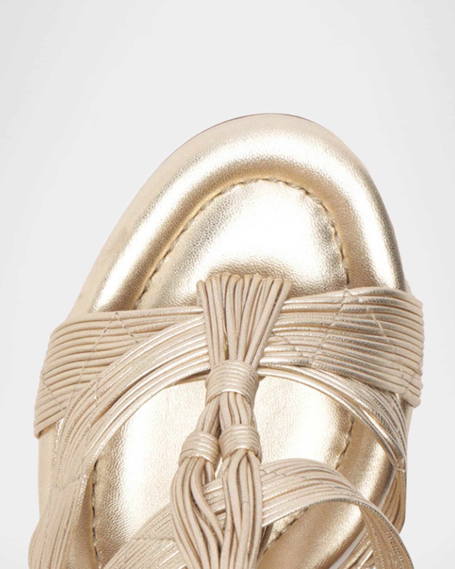 Alexandre Birman Olga Block 90 Leather Sandals | Neiman Marcus