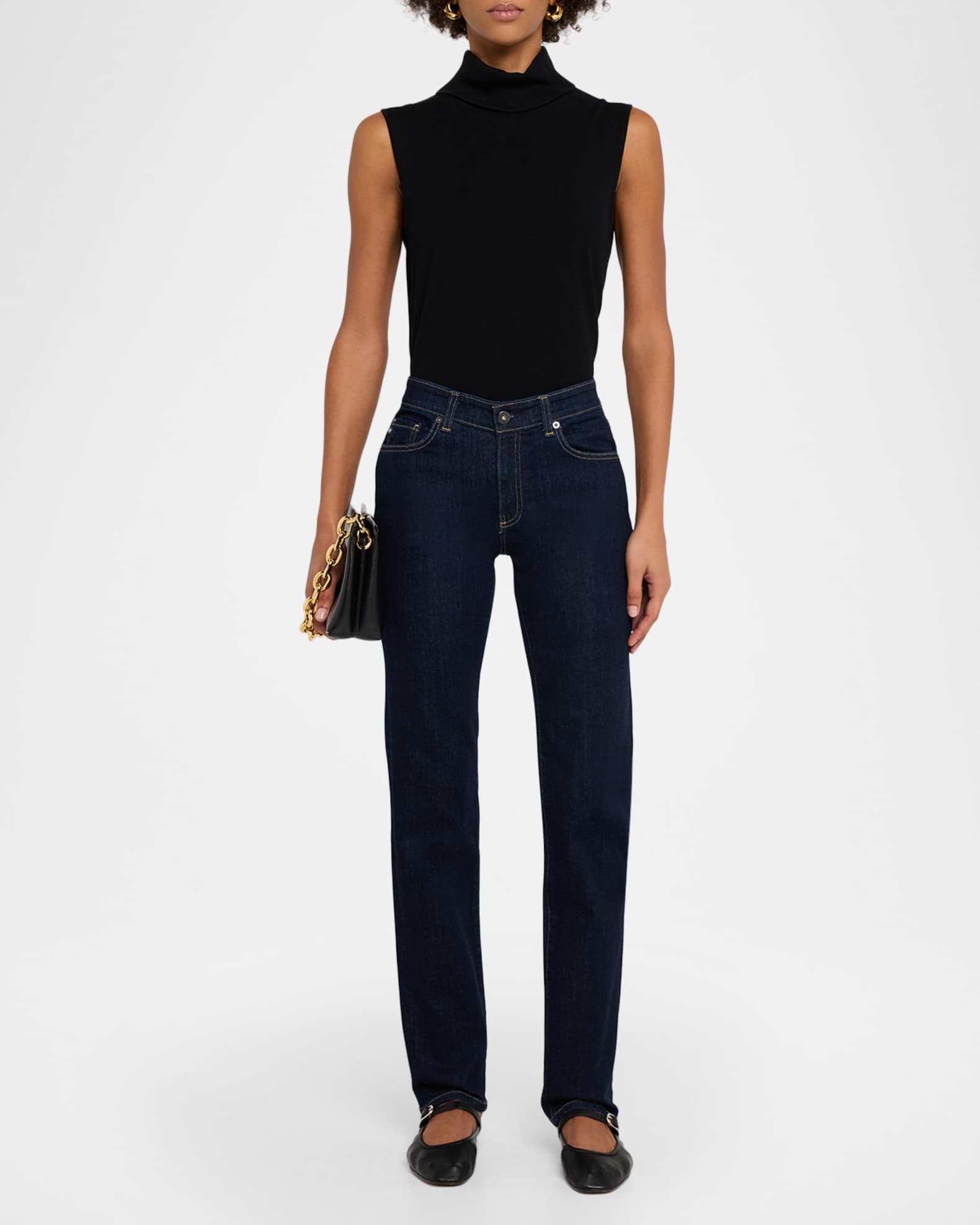 AG Jeans Sandra Low-Rise Slim Straight Jeans | Neiman Marcus