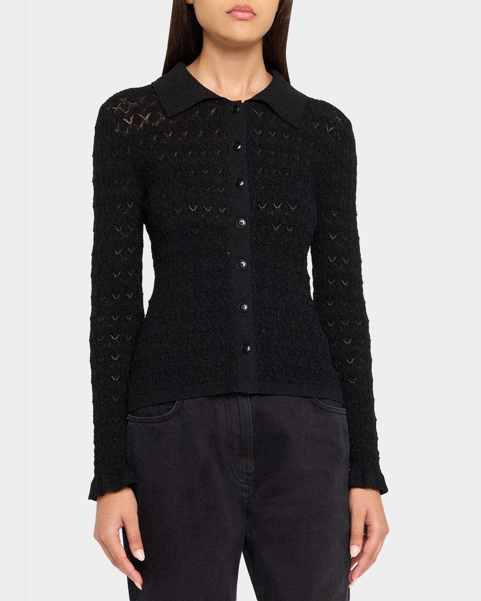 Sea Ruby Long-Sleeve Pointelle Knit Cardigan | Neiman Marcus