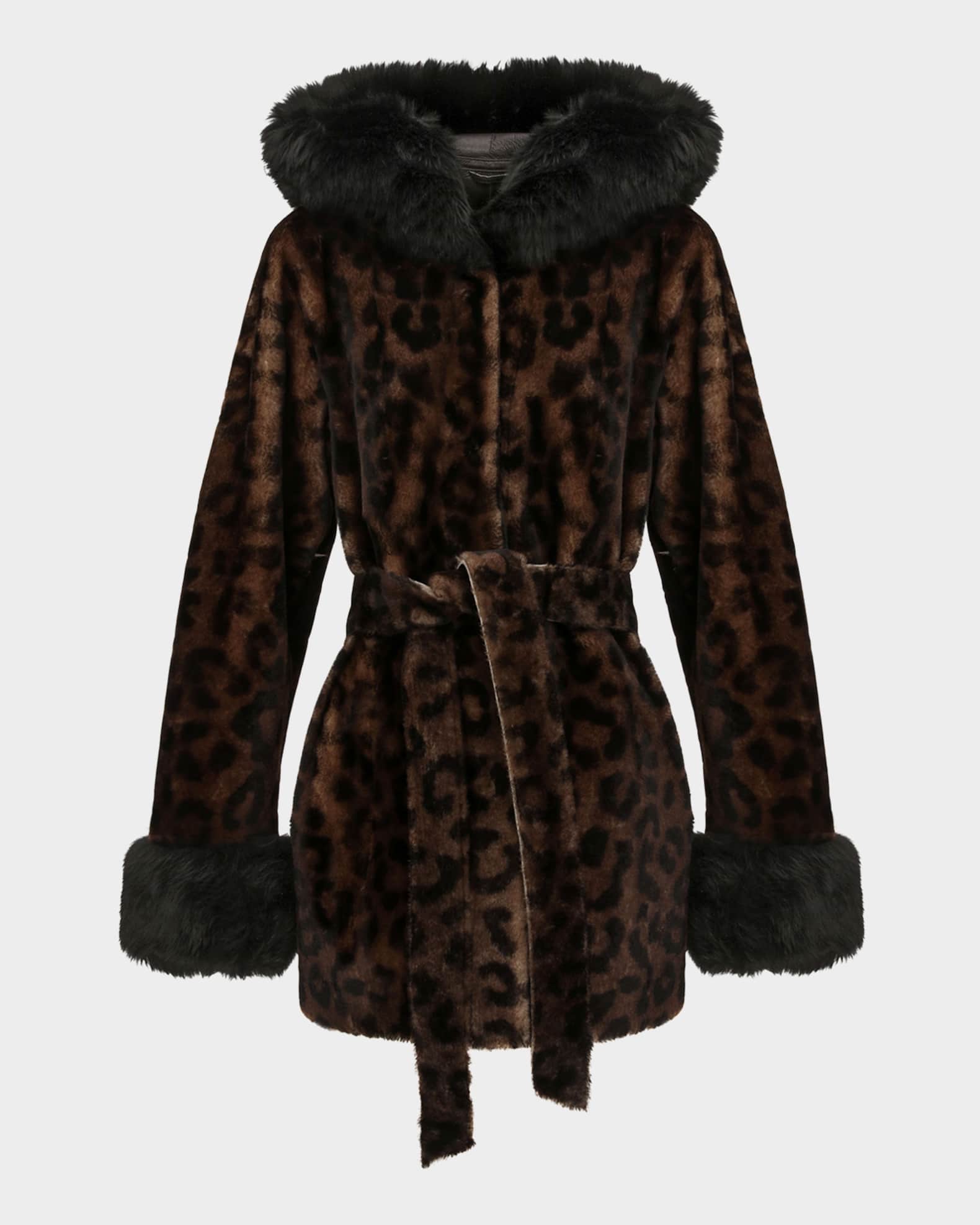 Gorski Hooded Lamb Shearling Parka with Merinillo Lamb Shearling Trim ...