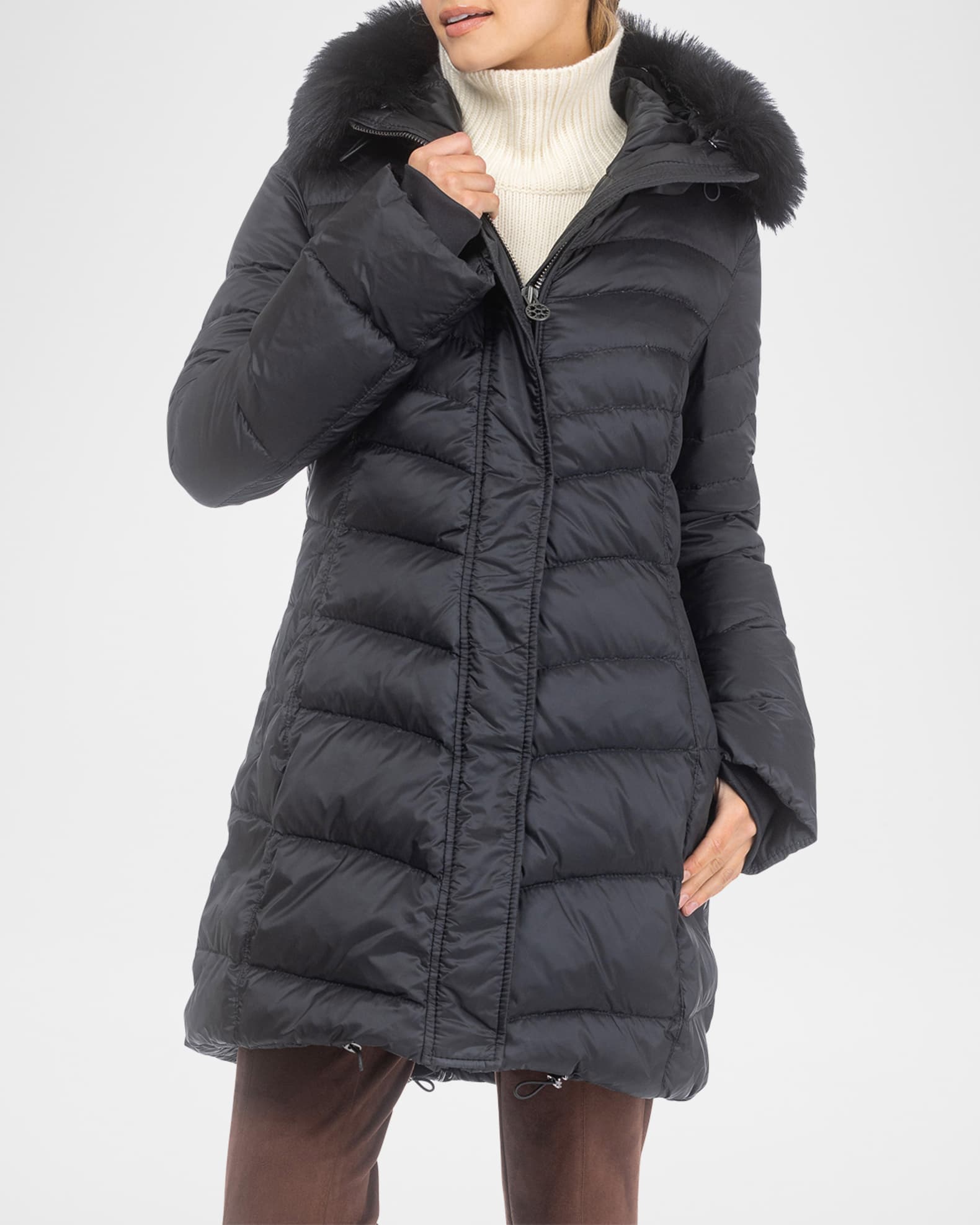Gorski Apres-Ski Jacket With Detachable Toscana Lamb Shearling Hood ...