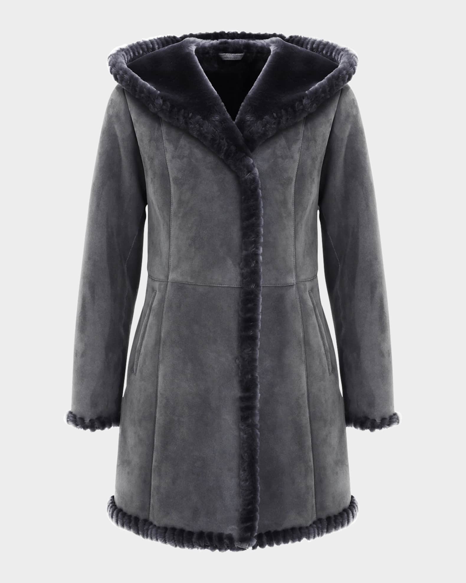 Gorski Merino Shearling Lamb Parka With Whipstitch Trim | Neiman Marcus