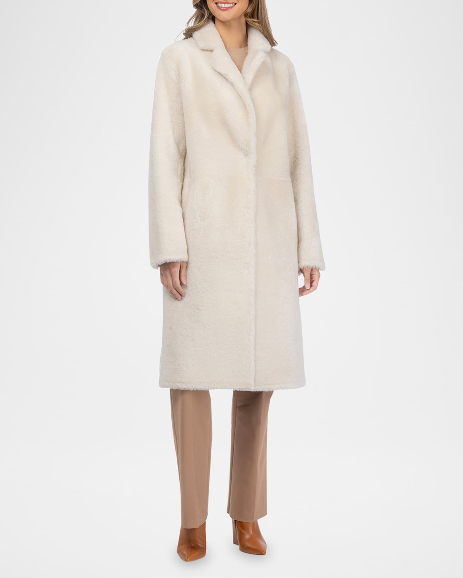 Gorski Short Reversible Merino Lamb Shearling Coat | Neiman Marcus