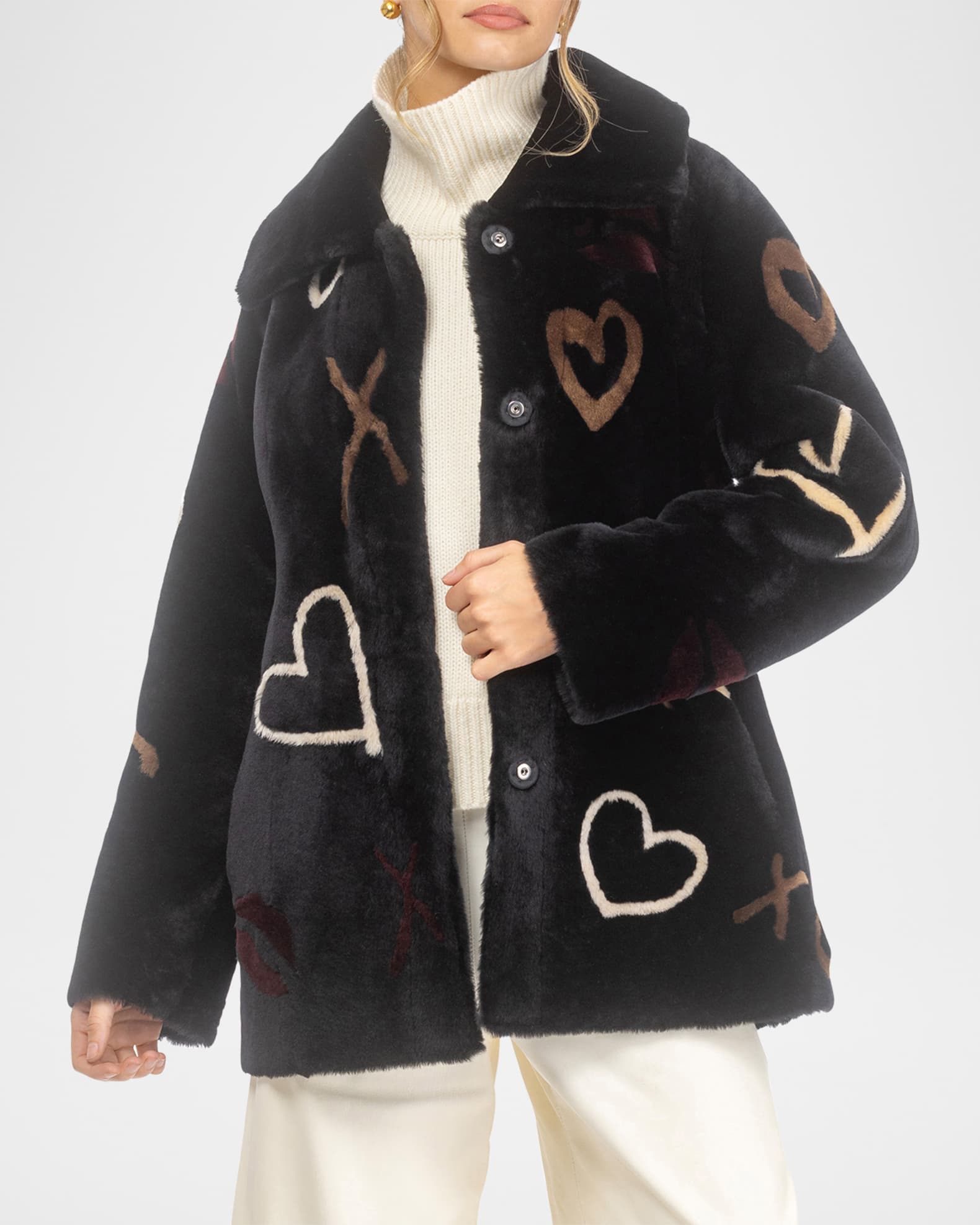 Gorski Reversible Merino Shearling Lamb Jacket With Belt | Neiman Marcus