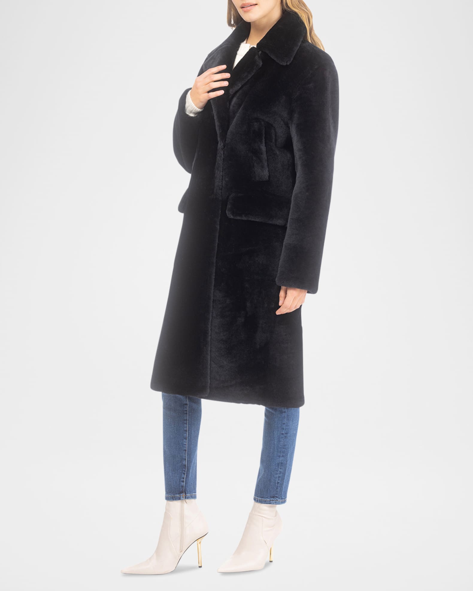 Gorski Merino Shearling Lamb Short Coat | Neiman Marcus