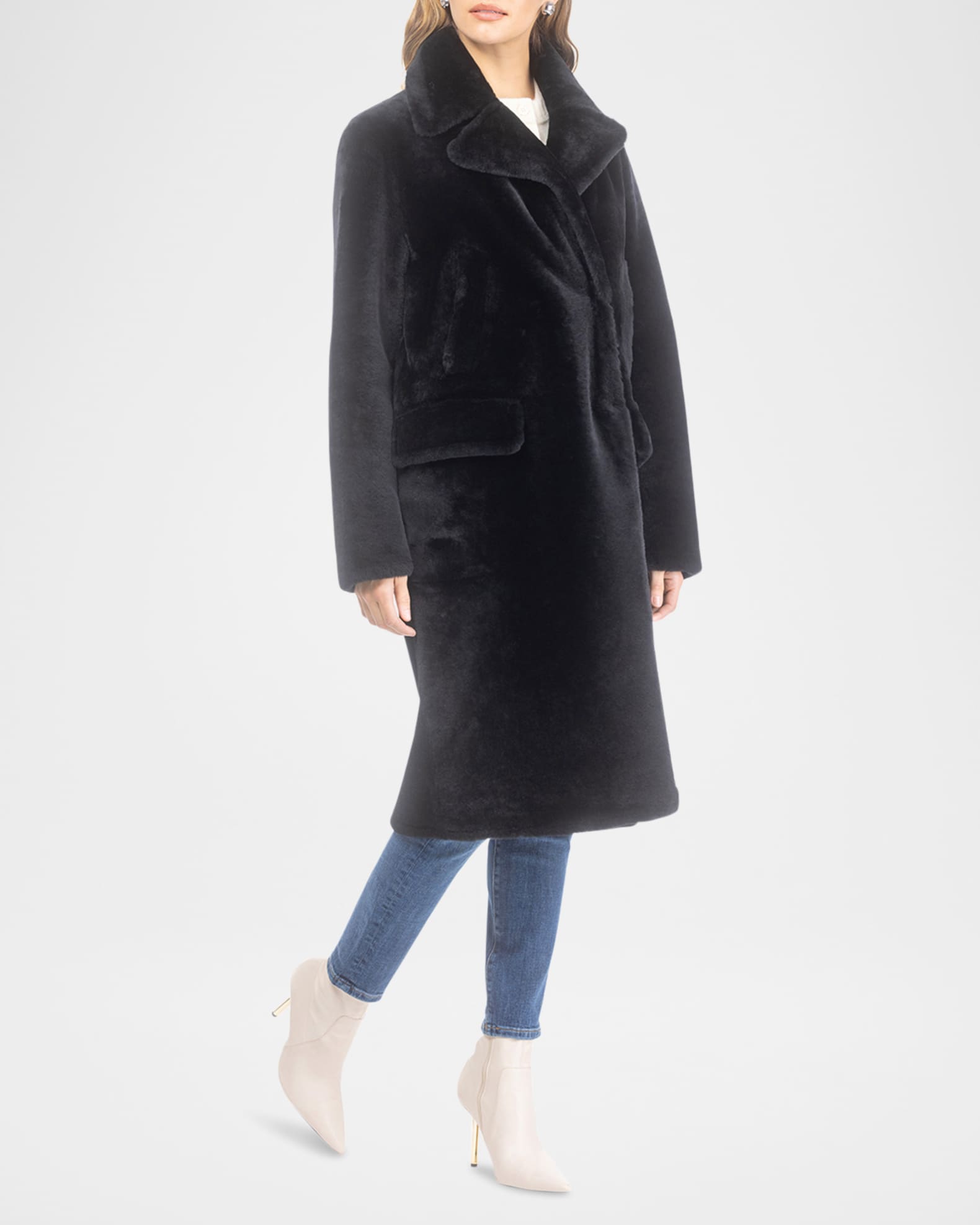 Gorski Merino Shearling Lamb Short Coat | Neiman Marcus