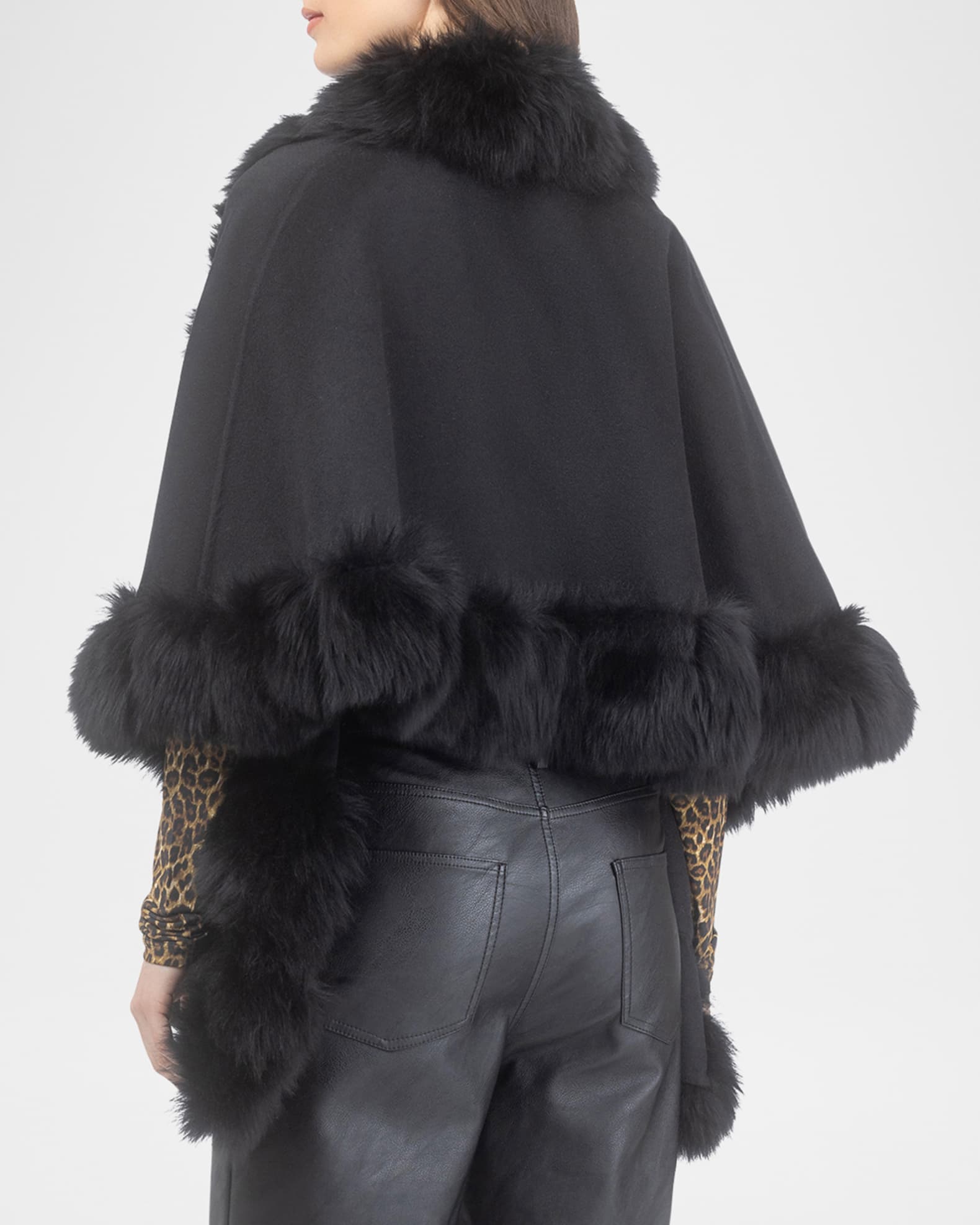 Gorski Reversible Loro Piana Cashmere-Wool Shawl with Merinillo Lamb ...