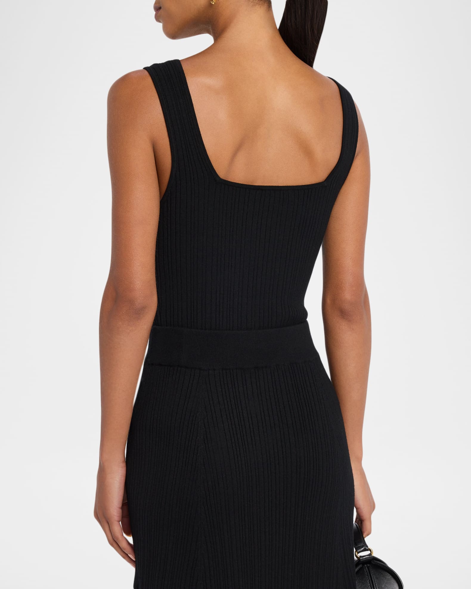 ARGENT Sleeveless Square-Neck Ribbed Top | Neiman Marcus