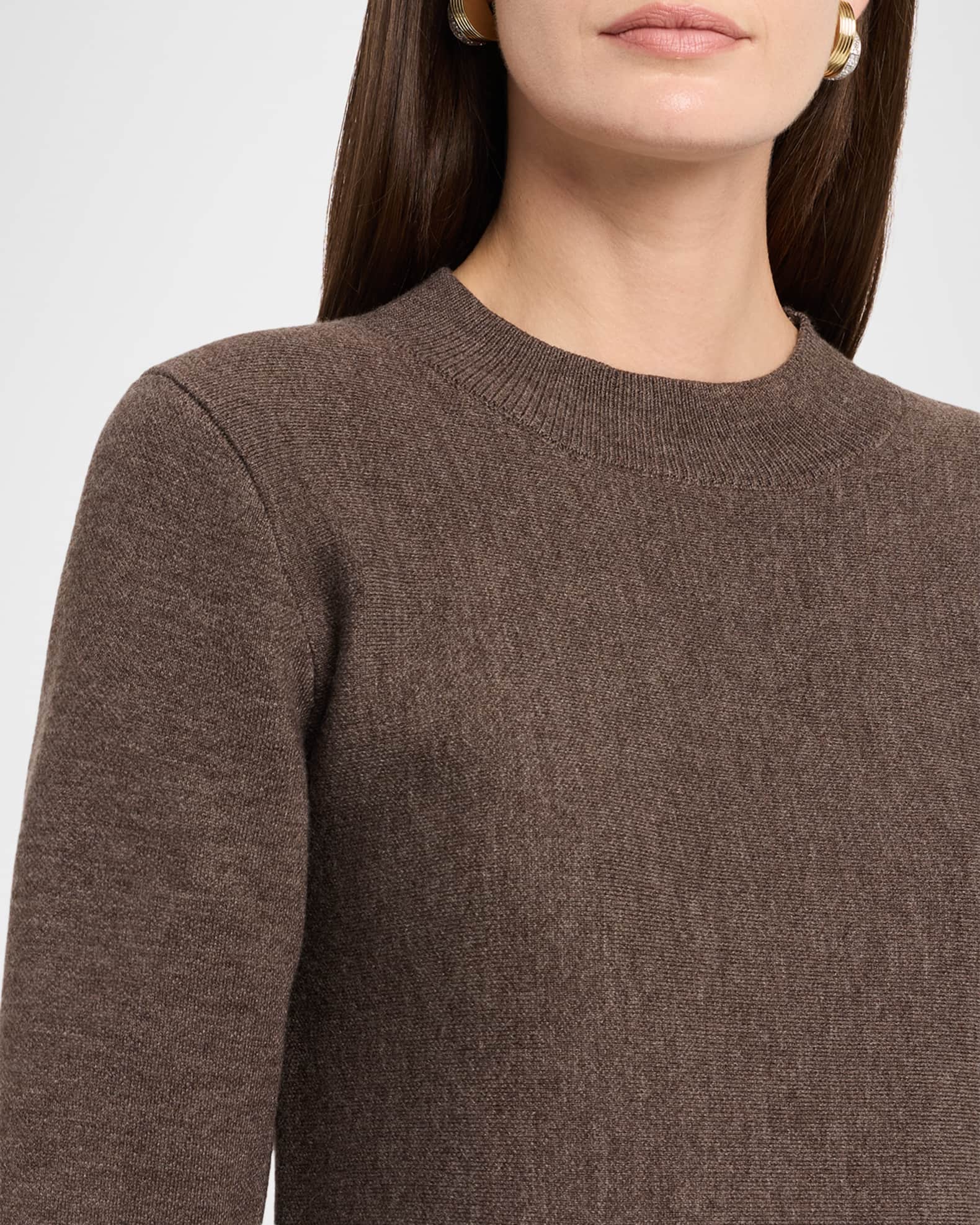 Kobi Halperin Knott Flare-Hem Melange Knit Sweater | Neiman Marcus