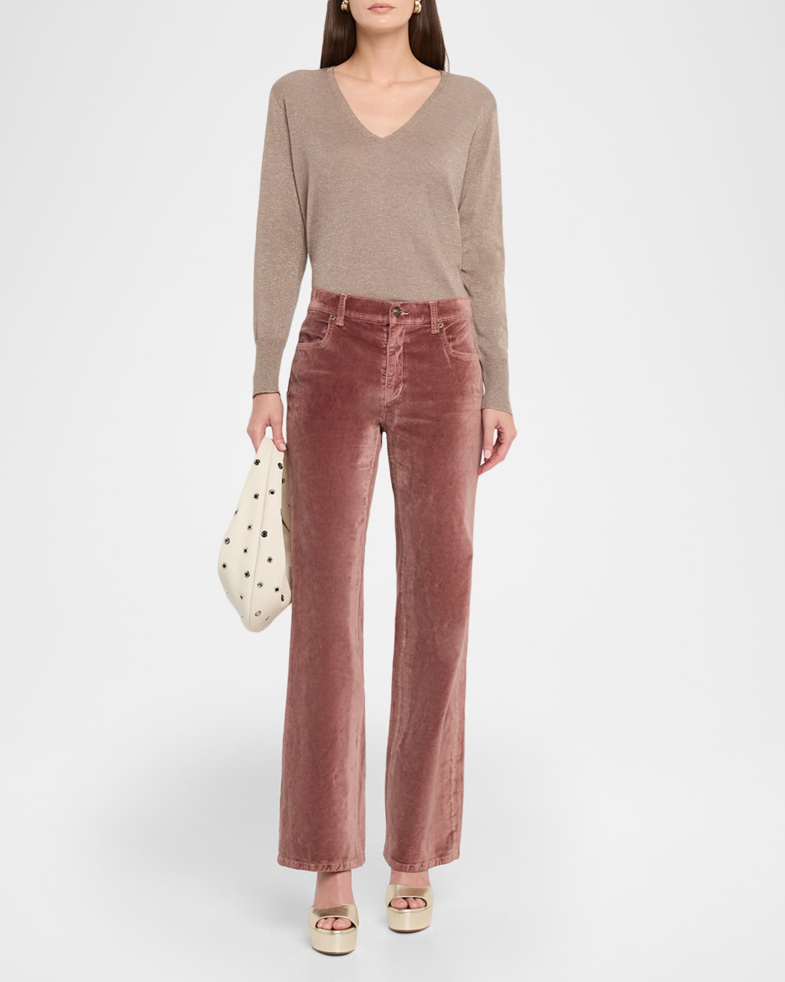 Kobi Halperin Ruby Straight-Leg Stretch Cotton Pants | Neiman Marcus