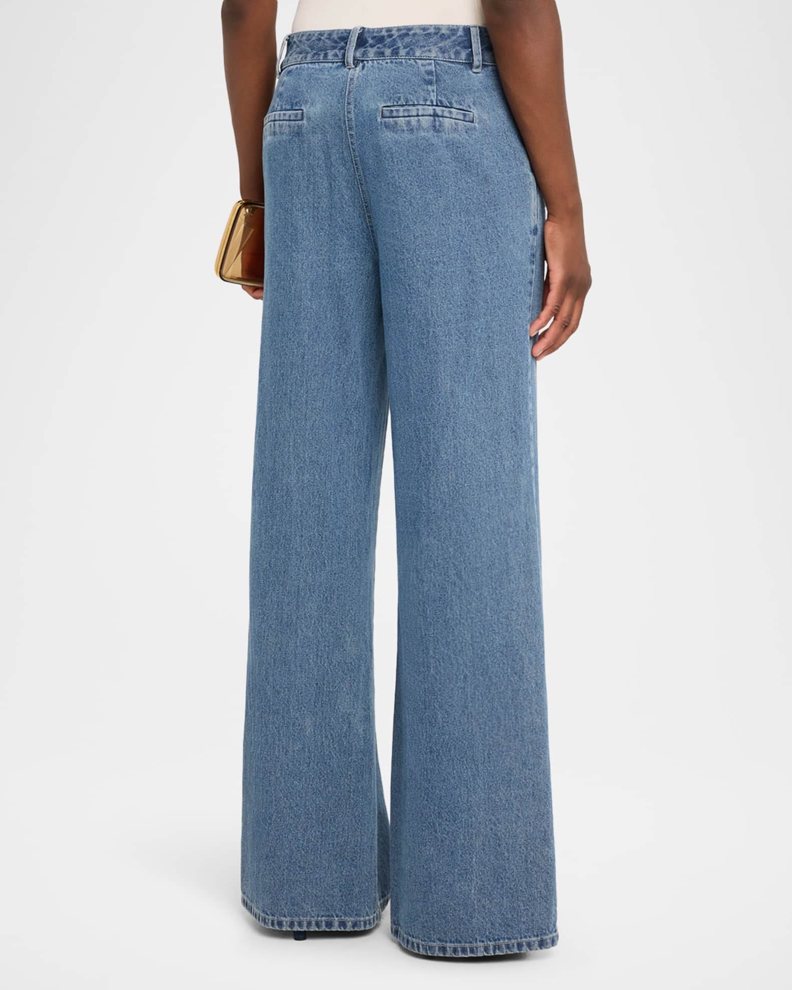 Kobi Halperin Effie Wide-Leg Cotton Denim Pants | Neiman Marcus