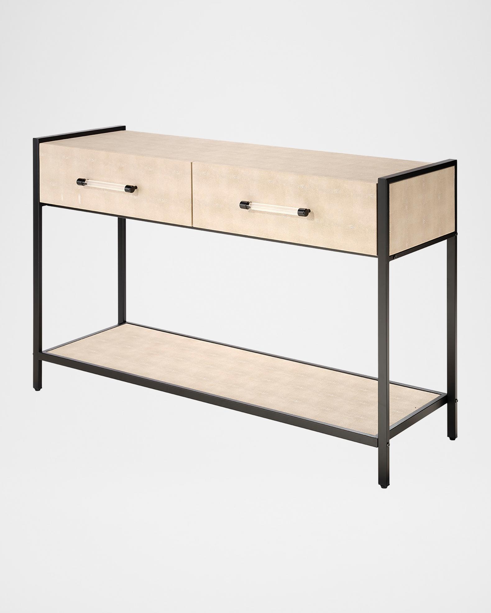 Jamie Young Cassius Faux Shagreen Console Table | Neiman Marcus